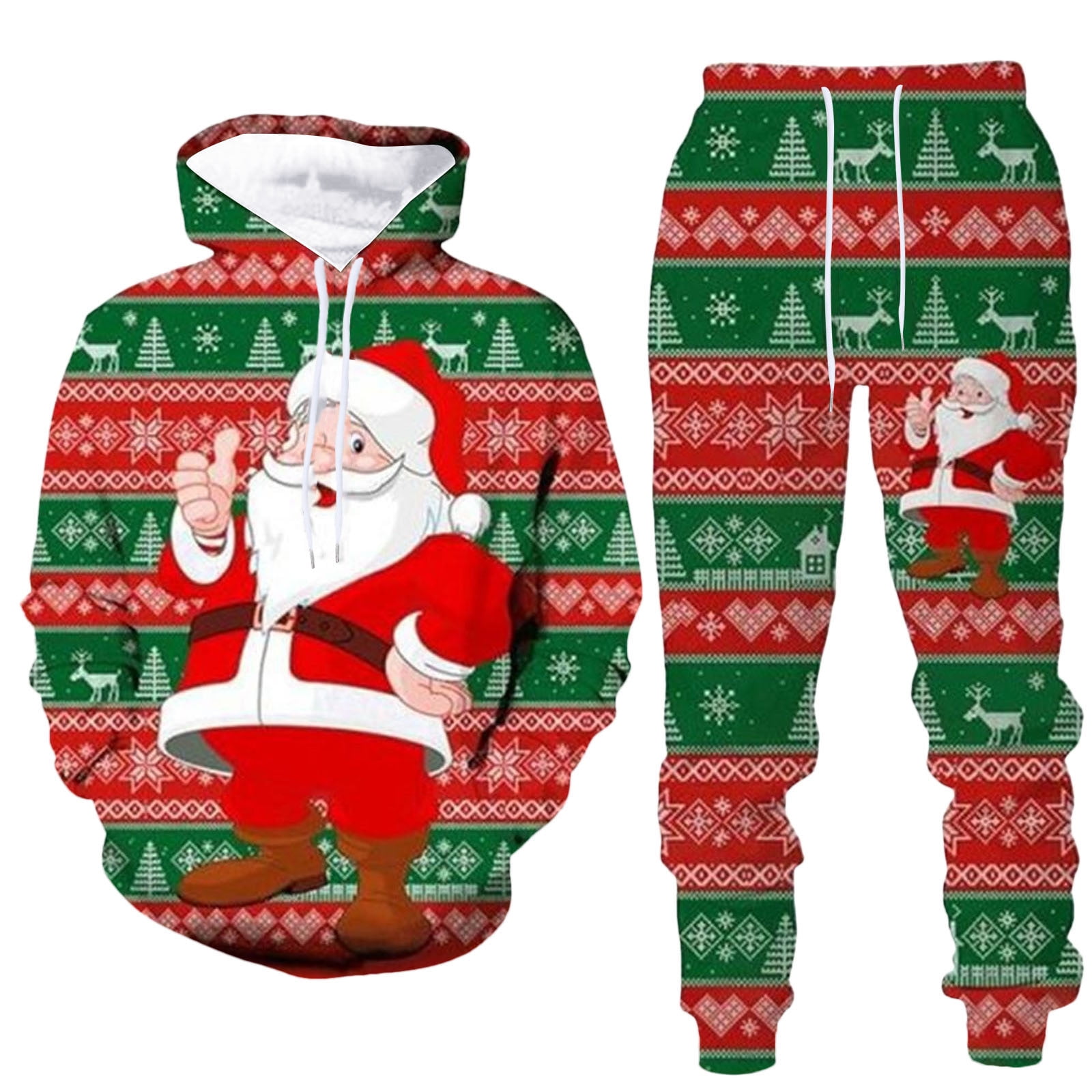 JIKNTTR Men's Casual Athletic Tracksuit And Woautumn Winter Christmas ...