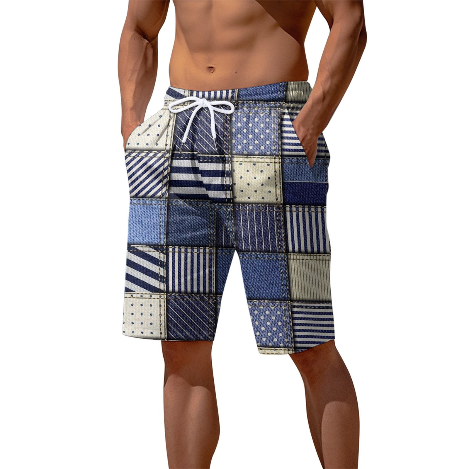 JIKNTTR Men's Classic-Fit Stretch Golf Shorts Male Spring Summer Beach ...