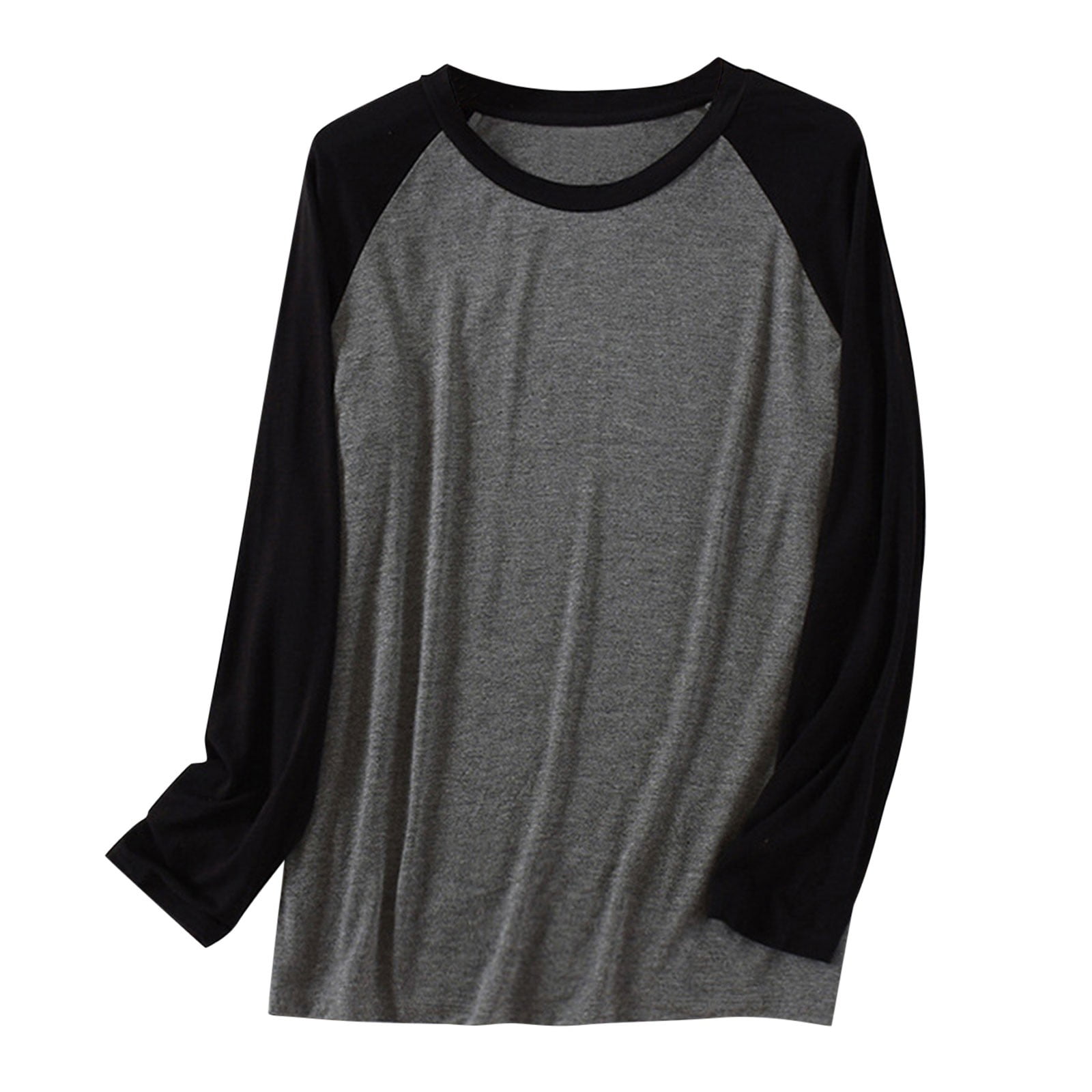 JIKNTTR Men's Pajama Top Long Sleeve T-Shirt Thin Homewear Tops Plus ...