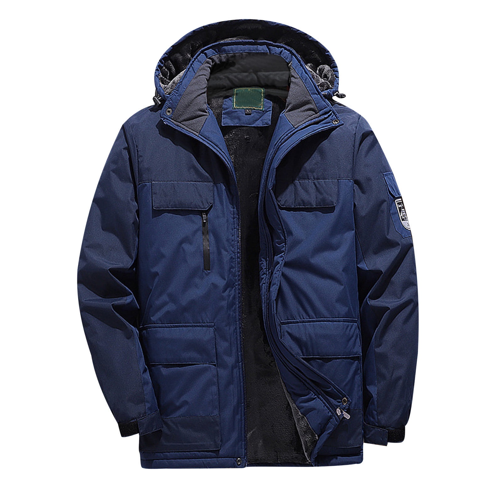 JIKNTTR Men's Plus Size Winter Coats Ski Jacket Warm Outdoor Mountain ...