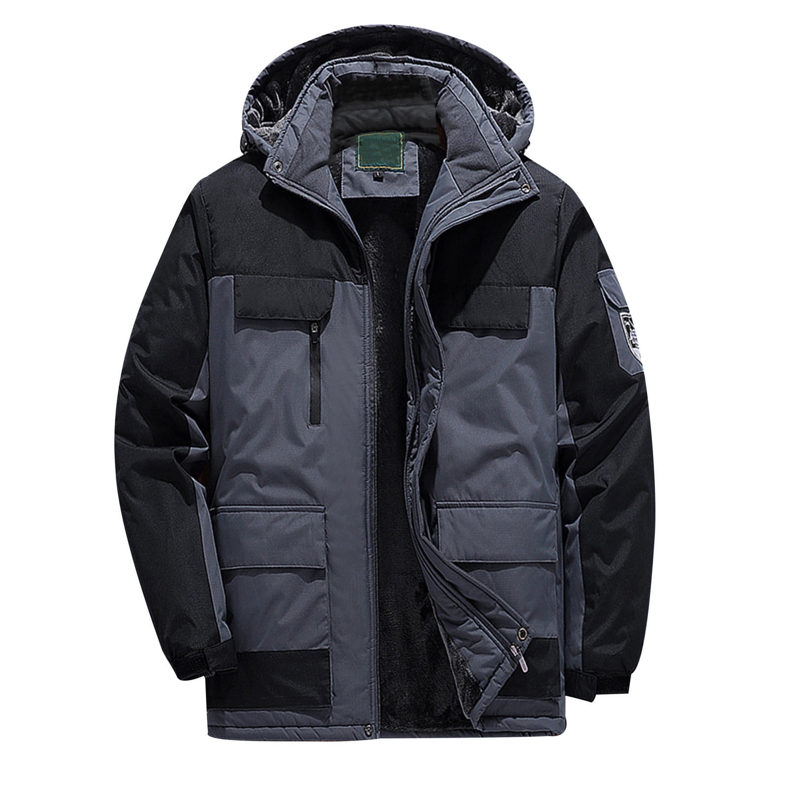 JIKNTTR Men's Plus Size Winter Coats Ski Jacket Warm Outdoor Mountain ...