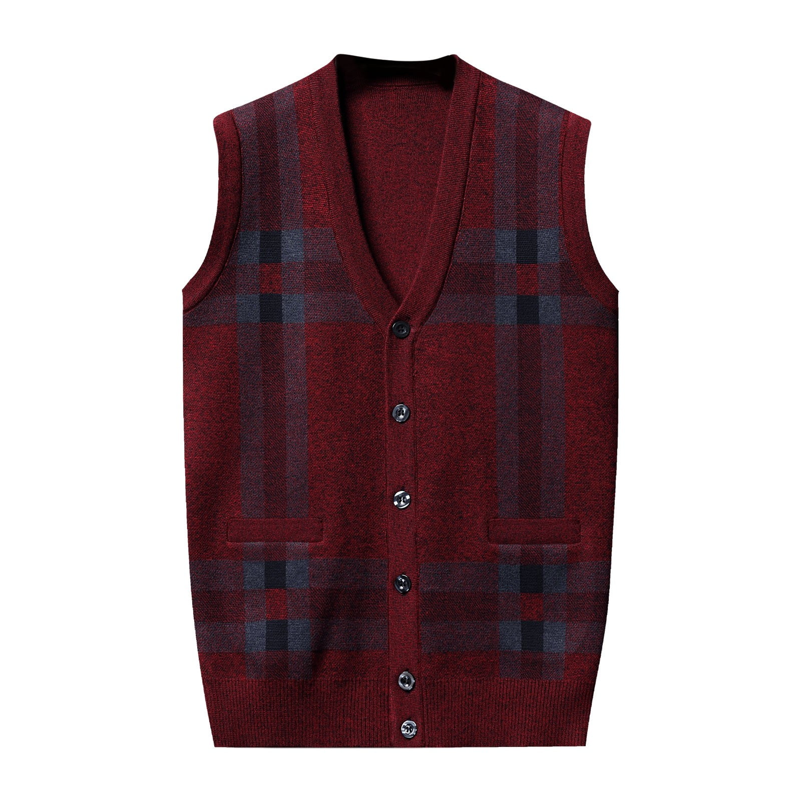 JIKNTTR Men's Sleeveless Sweater Vest V-Neck Fashion Casual Cable Knit ...