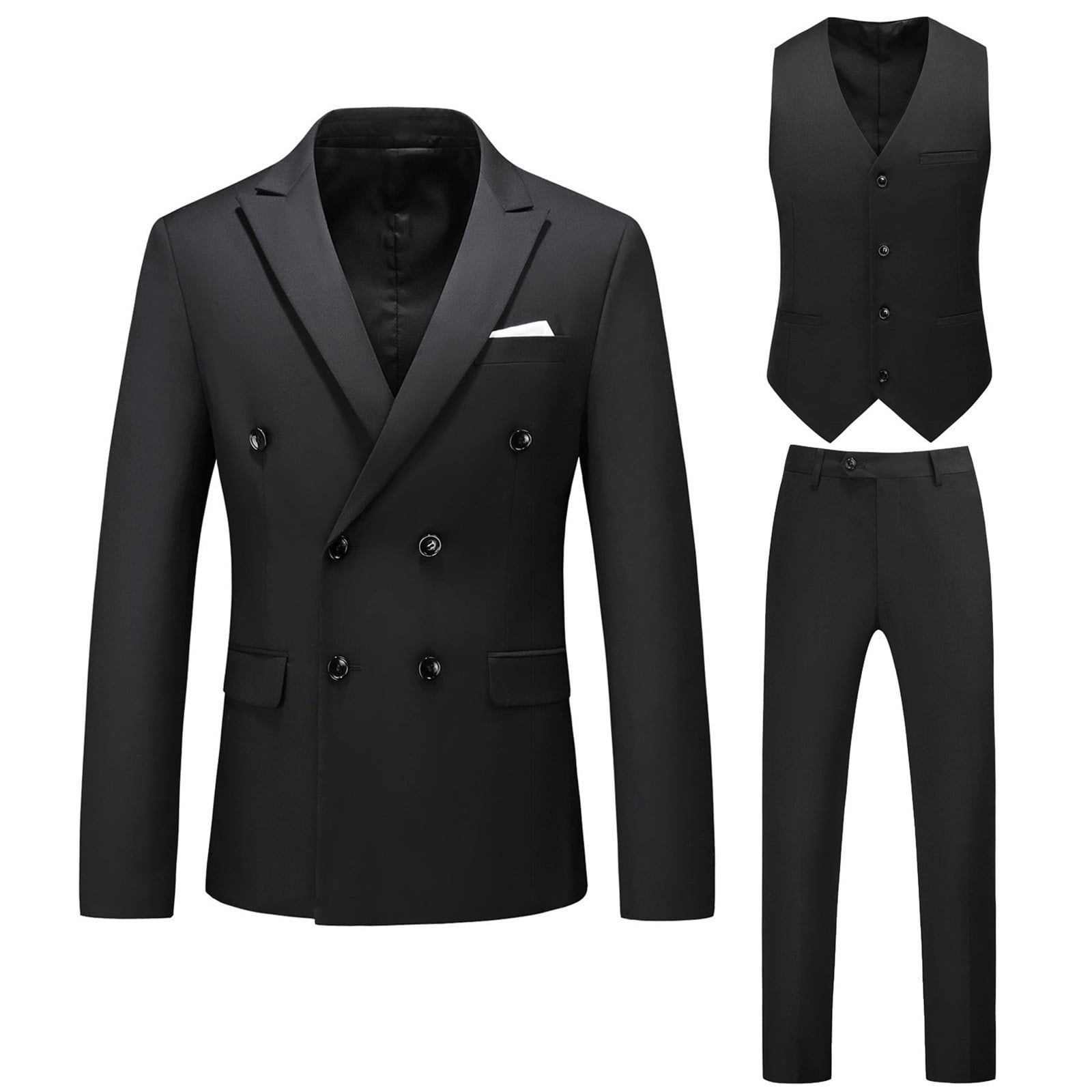 JIKNTTR Men's Slim Fit Suit Male Suits Business Wedding Party Suit Top ...