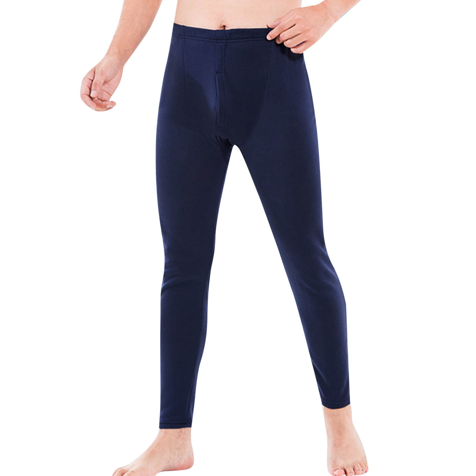 JIKNTTR Men's Thermal Underwear Bottom Long Johns Pants Base Layer ...
