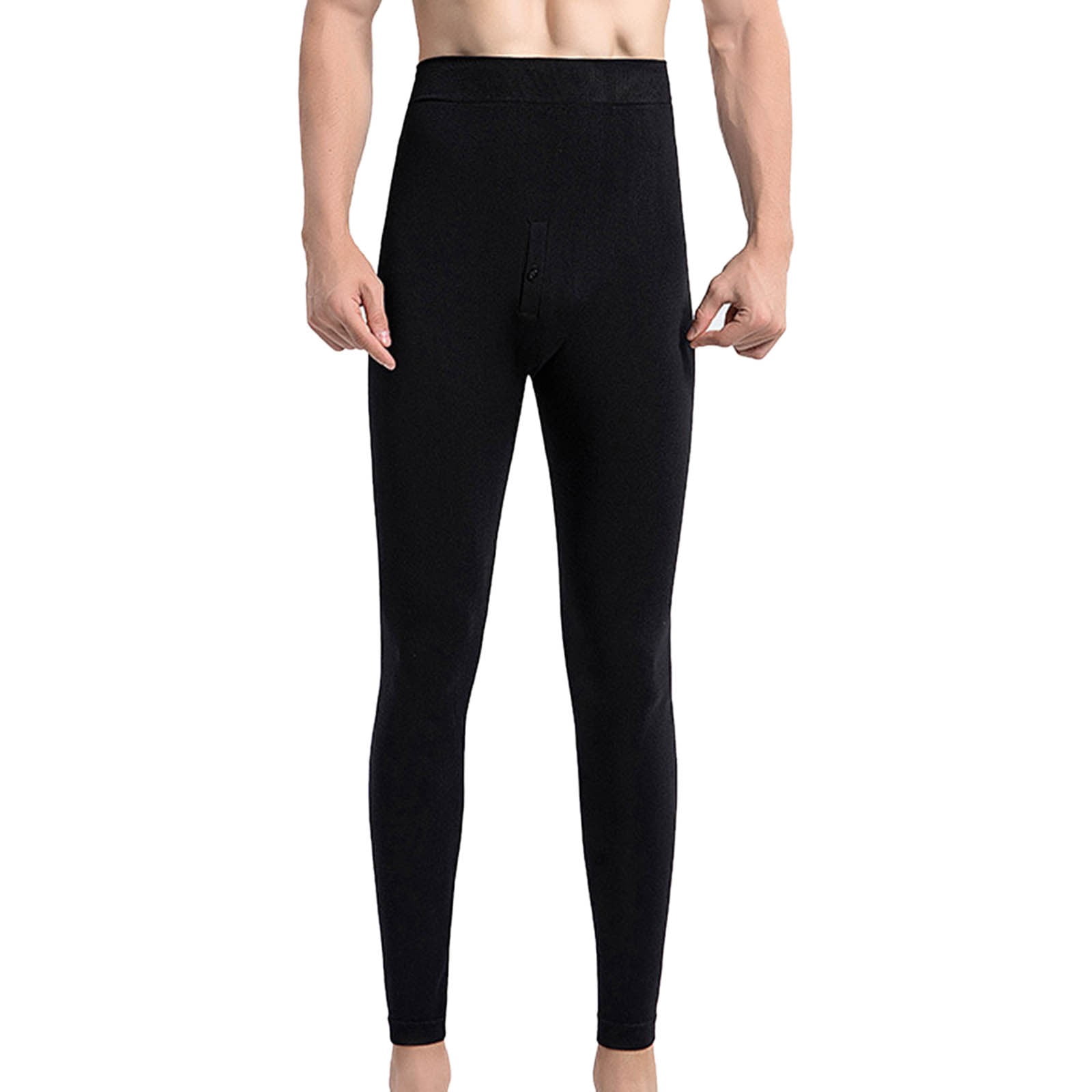 JIKNTTR Men's Thermal Underwear Bottoms Mens Thickened Heating Long ...