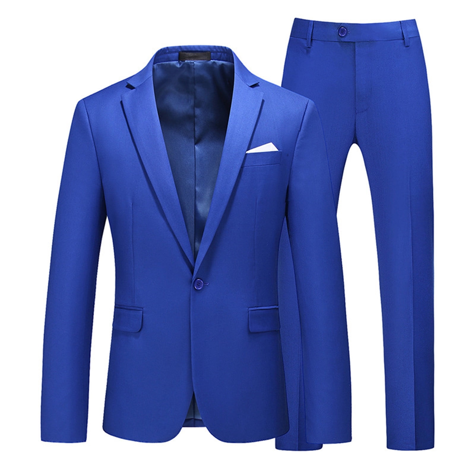JIKNTTR Mens Fashion Suit Men's Suits 2 Piece Slim Fit Casual One ...