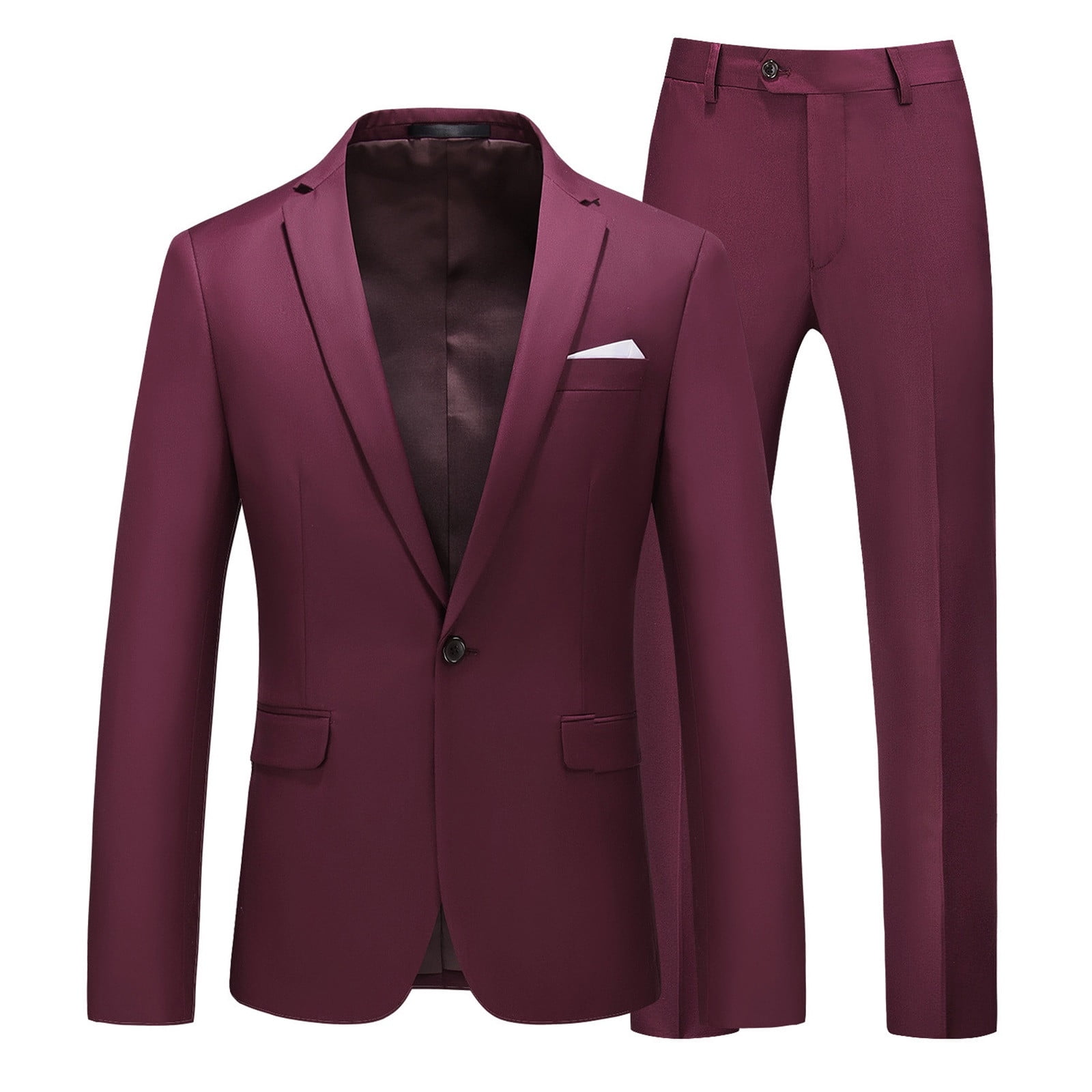 JIKNTTR Mens Fashion Suit Men's Suits 2 Piece Slim Fit Casual One ...