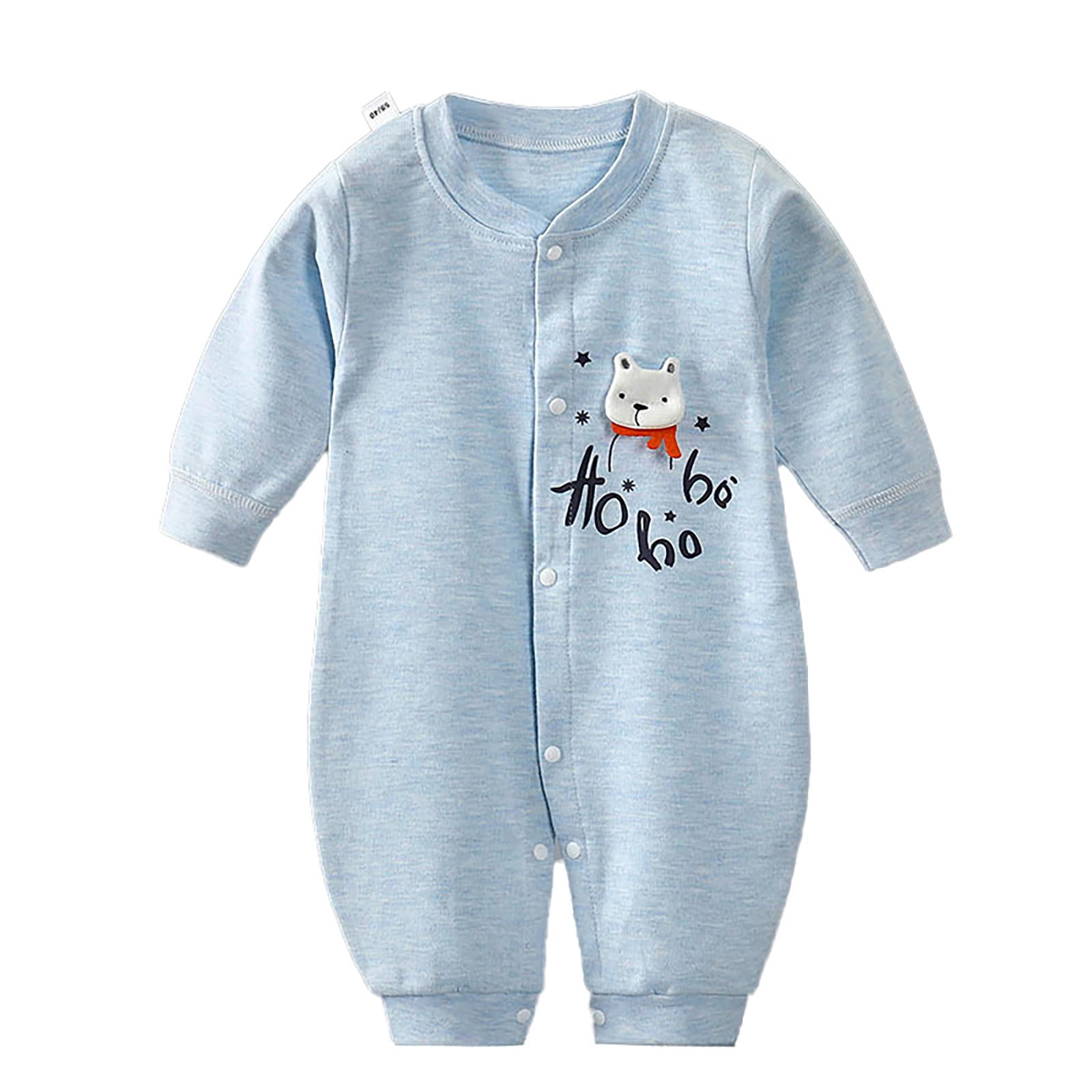 JIKNTTR New Baby Pajamas Sleepwear Onesies Bodysuits Girls One Piece Pajamas Long Sleeve Rompers ...