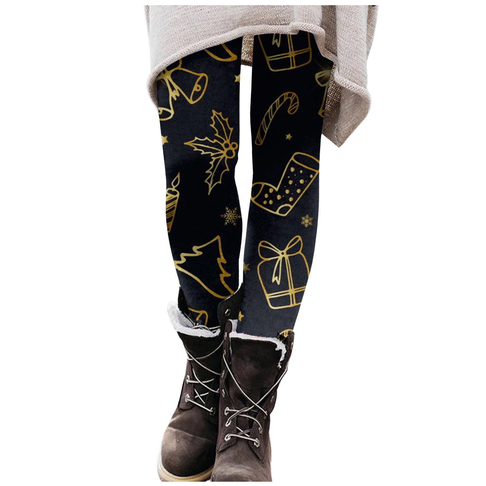 JIKNTTR Plus Size Leggings For Women Christmas 2024 Cartoon Printed ...