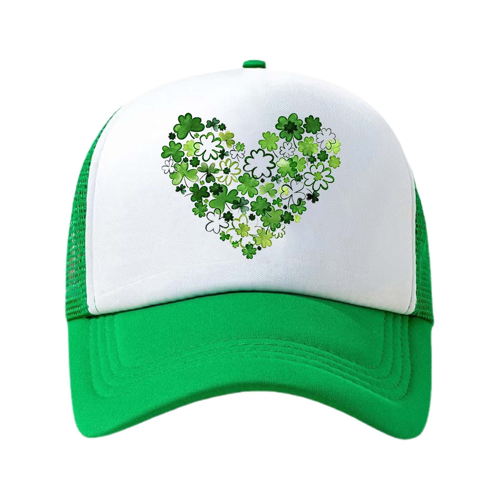 JIKNTTR St Patricks Day Hat For Men Women Shamrocks Baseball Cap Green ...