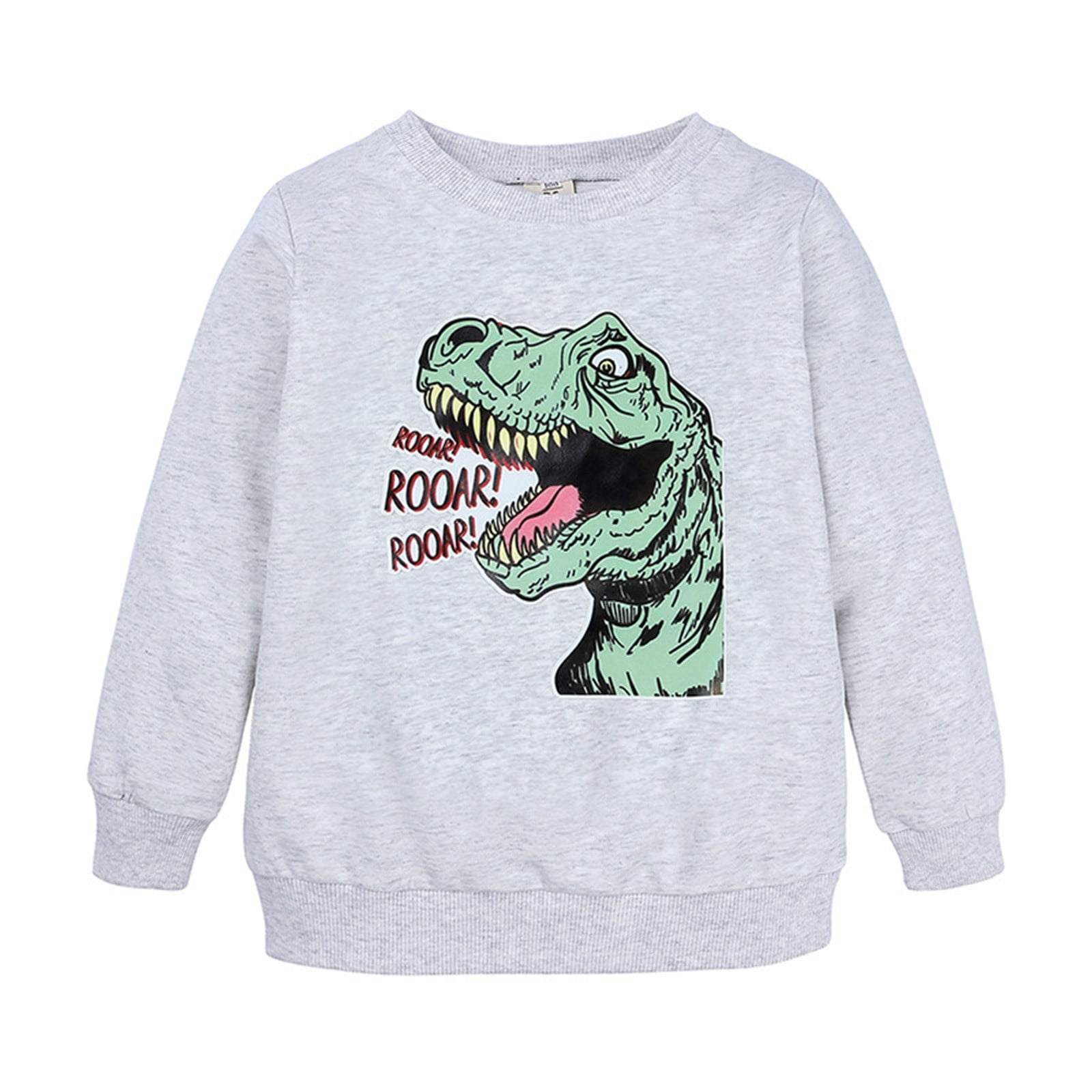 JIKNTTR Toddler Boys Sweatshirts Kids Hoodies Pullover Cartoon Dinosaur ...