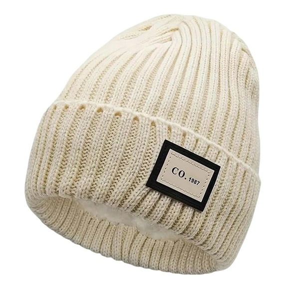 JIKNTTR Winter Beanie Hat For Men Women Warm Fleece Lined Beanie Knit ...