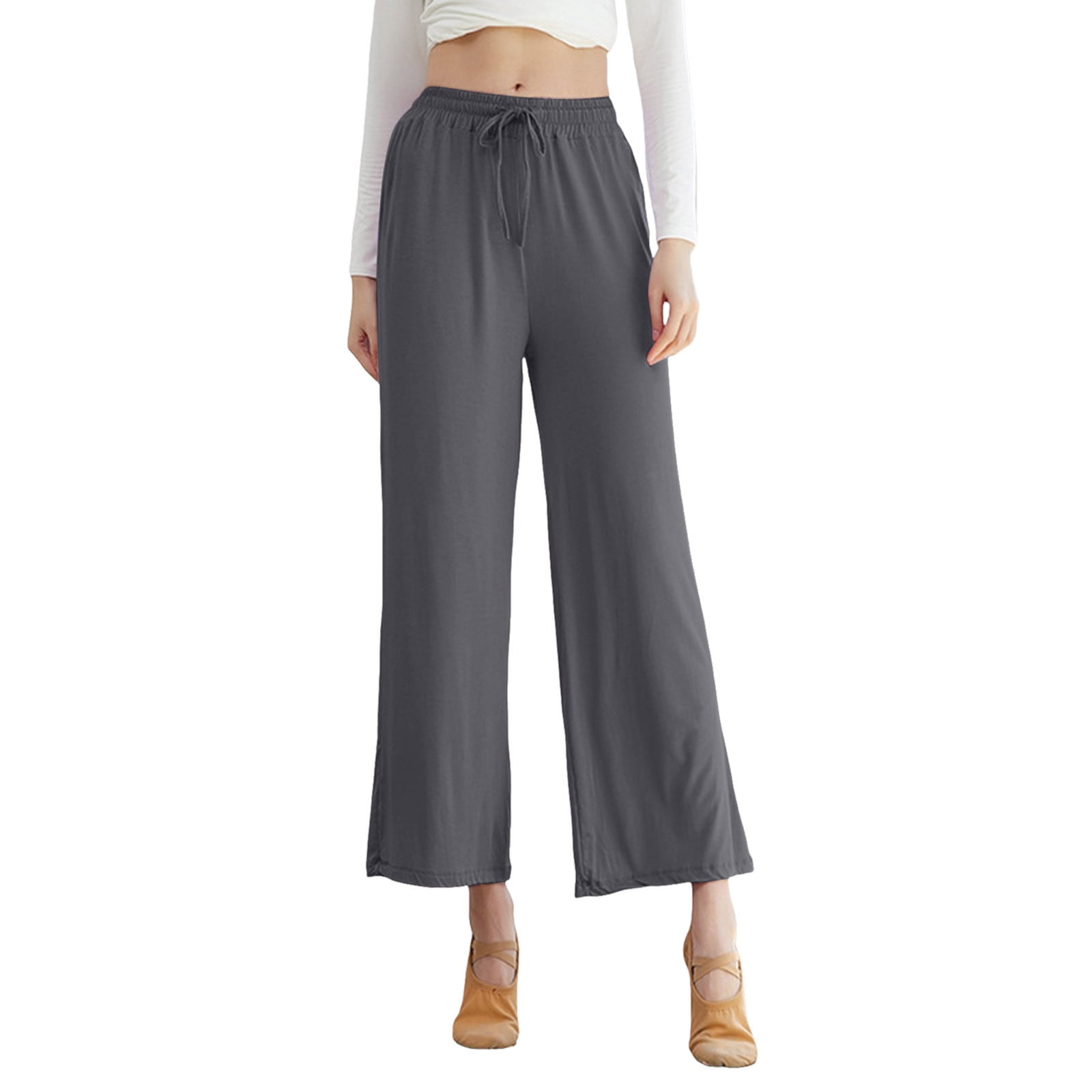 JIKNTTR Women's 2025 Summer Pants High Waist Wide Leg Pants Straight ...