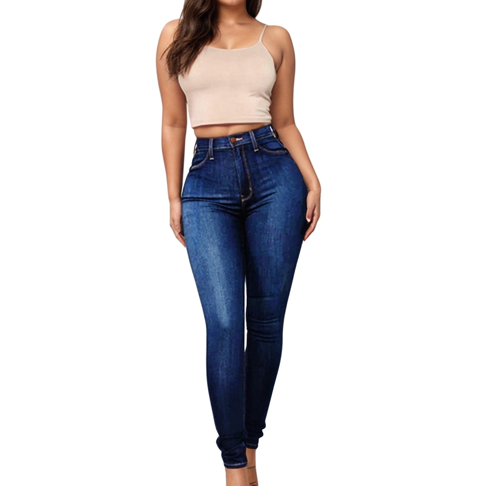 JIKNTTR Women's Strechy Trendy Jeans Fashionable Stretch Jeans Skinny ...