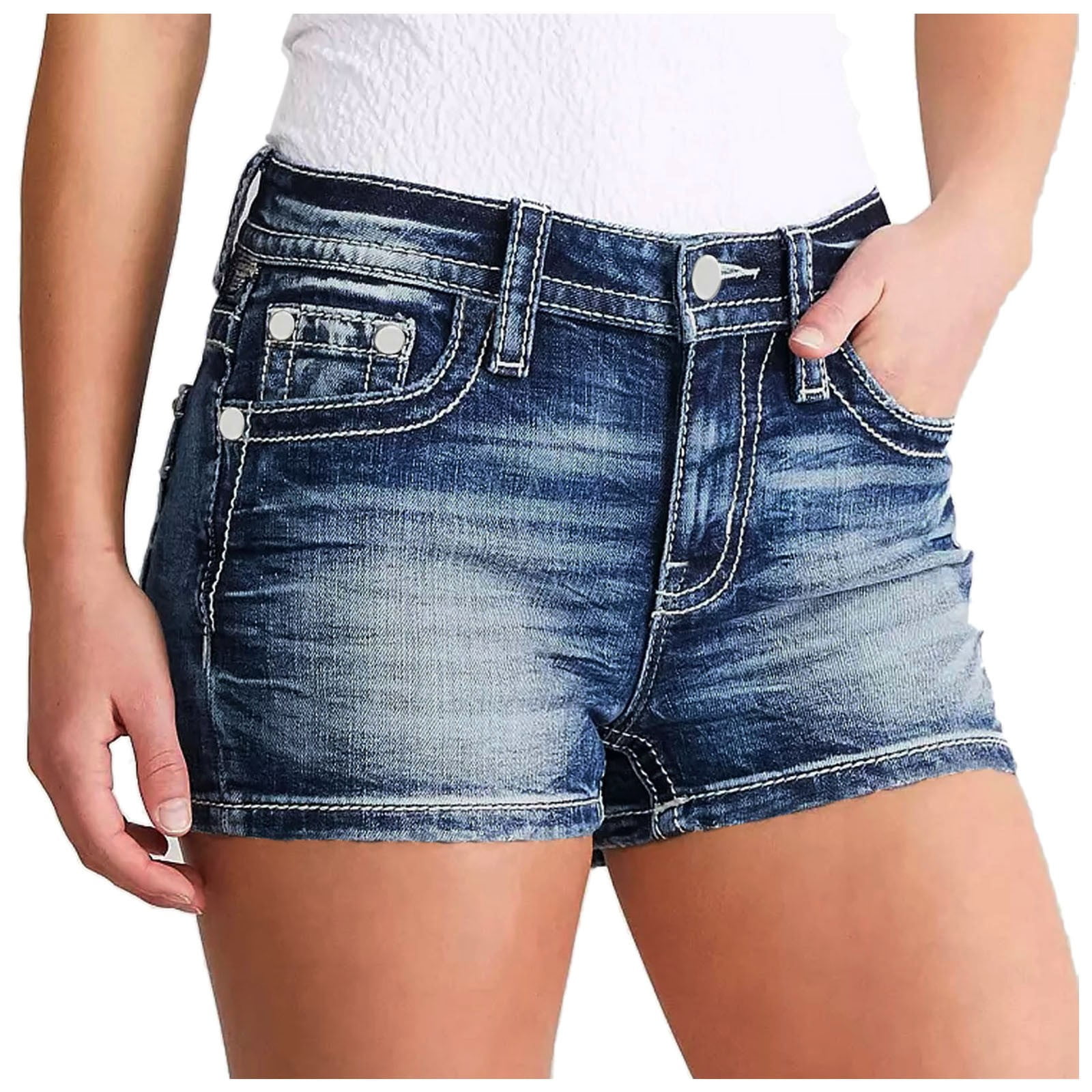 JIKNTTR Womens Ripped Denim Shorts Women's Casual Denim Shorts High ...
