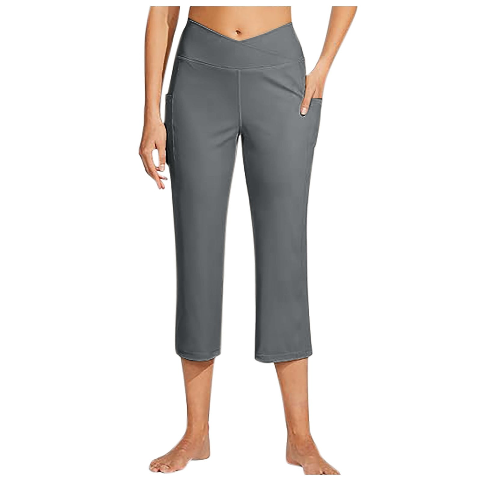 JIKNTTR Womens Yoga Pants Women's Yoga Capris Pants High Waist Leggings ...