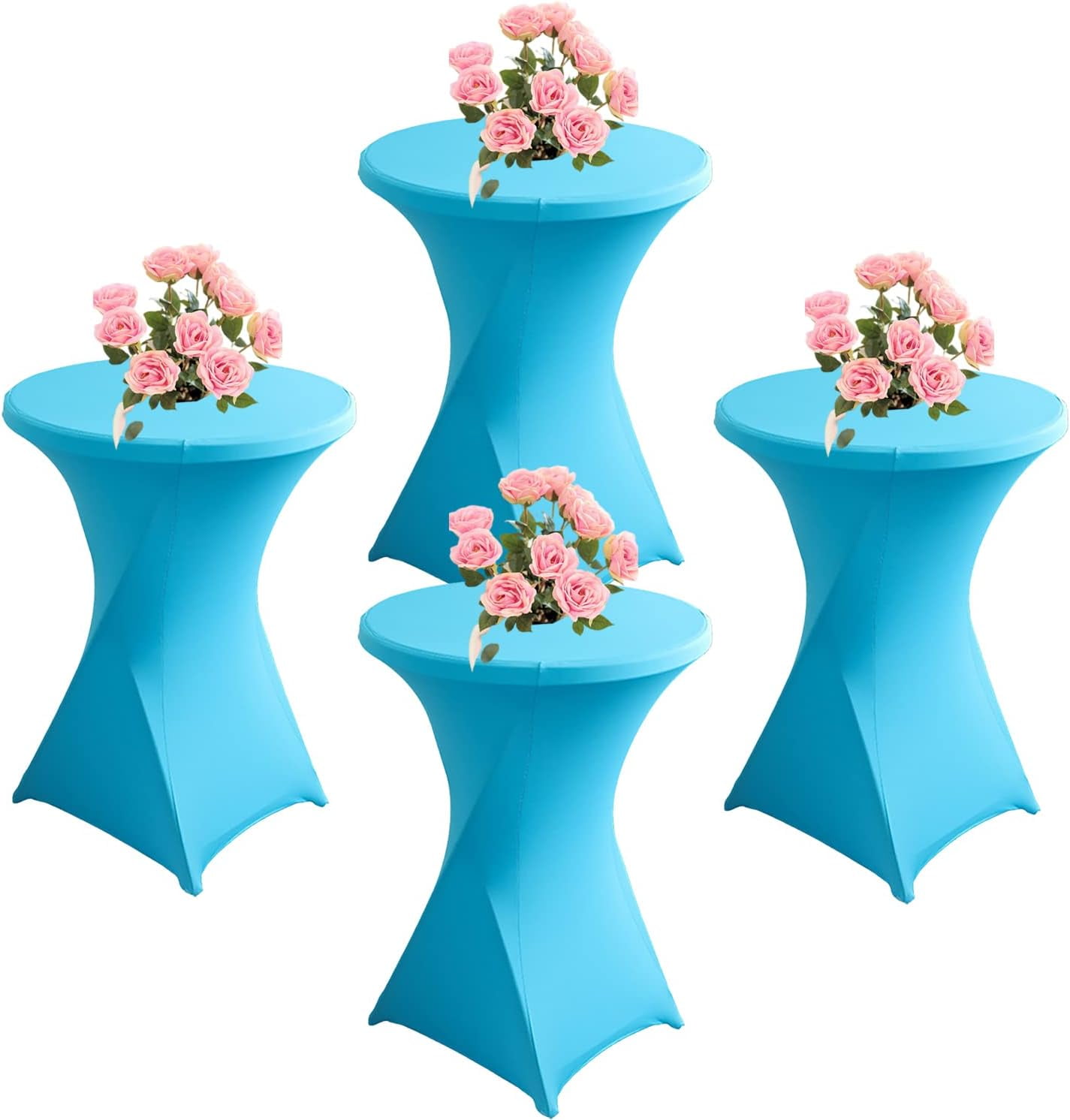 JIKUETWGTG 4 Pack Spandex Cocktail Table Covers Cocktail Table ...