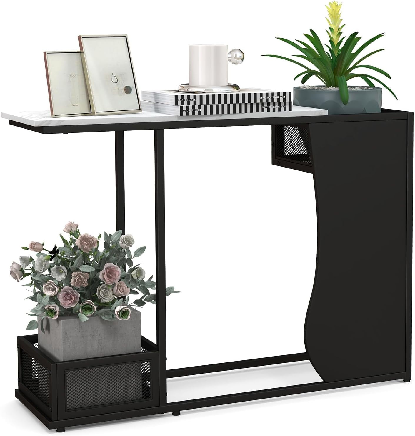 JIKUETWGTG 43.5" Console Table for Entryway - Modern Entry Table with ...