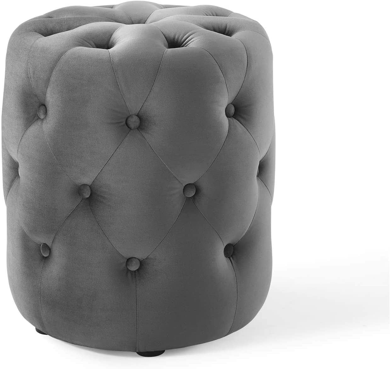 JIKUETWGTG Amour Tufted Performance Velvet Upholstered Navy Round ...