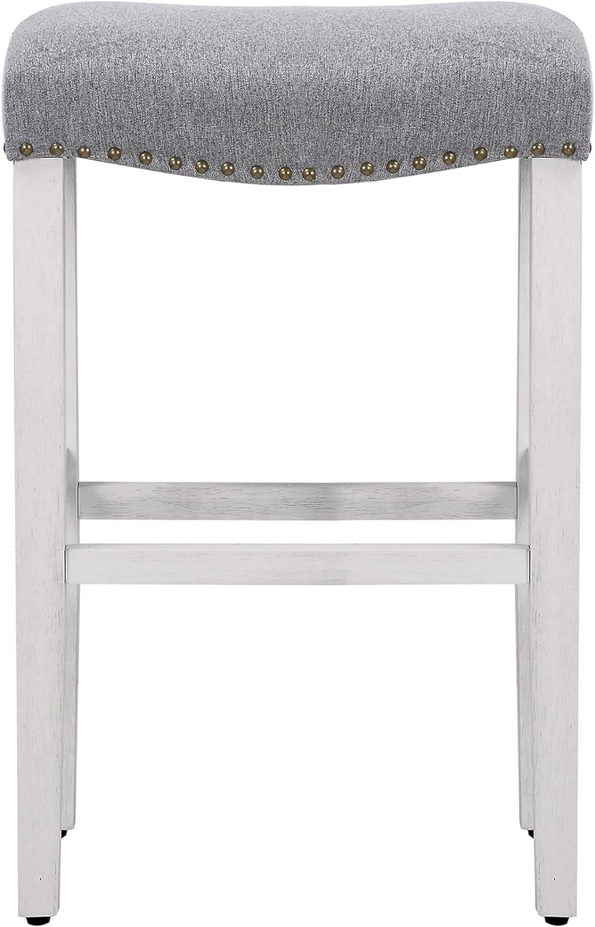 JIKUETWGTG Bar Stools 29 Inch Farmhouse Kitchen Wooden Saddle Stool ...