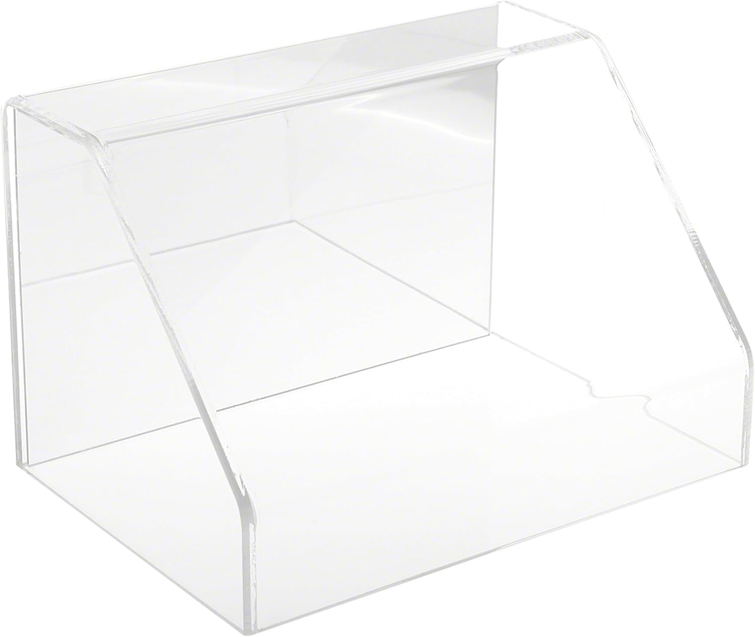 JIKUETWGTG Clear Acrylic Slanted Front Display Case with Base (Mirrored ...