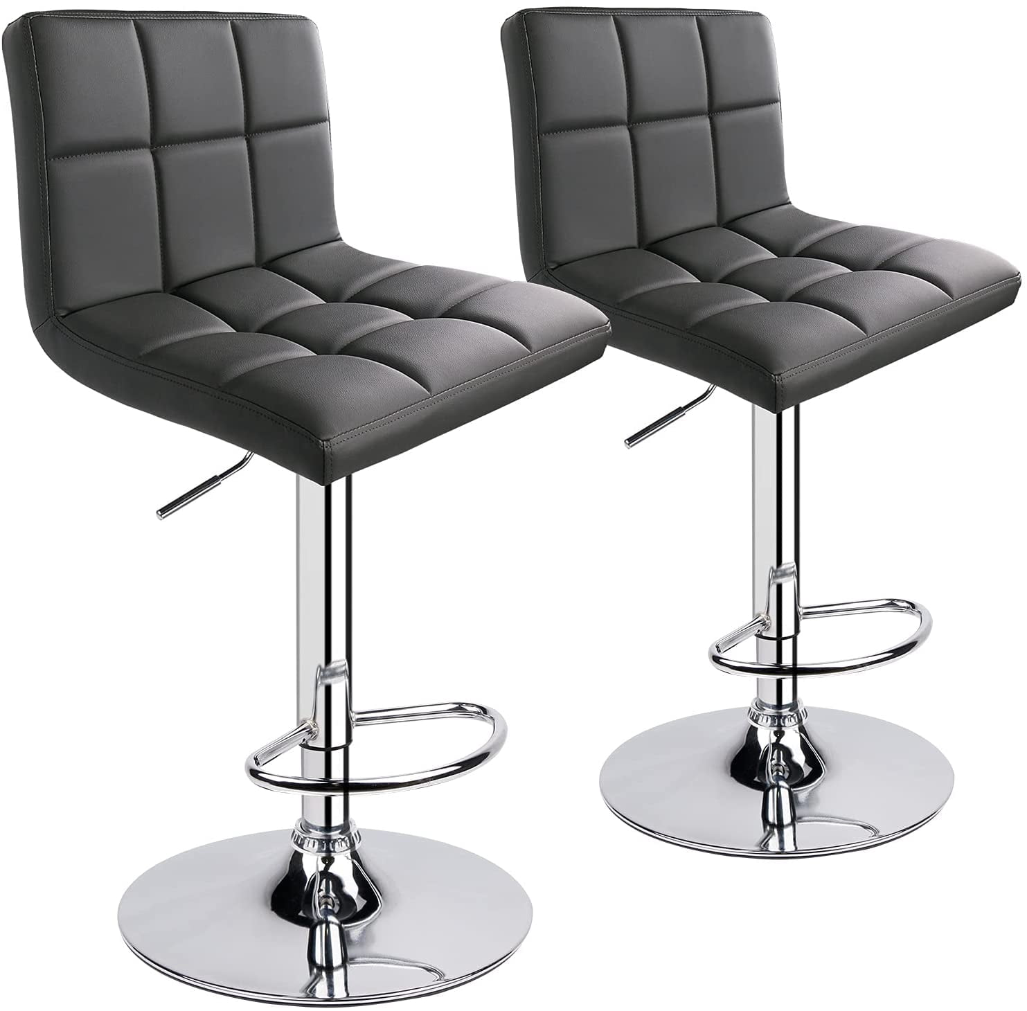 JIKUETWGTG Leopard Bar Stools Modern PU Leather Adjustable Swivel Bar ...