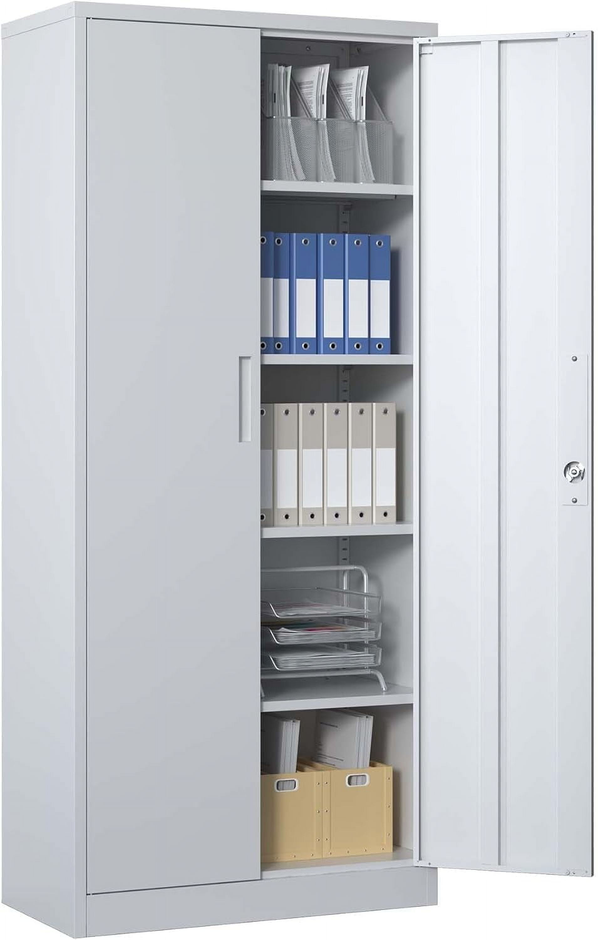 JIKUETWGTG Metal Garage Storage Cabinet 71" h Tall Garage Cabinet with ...