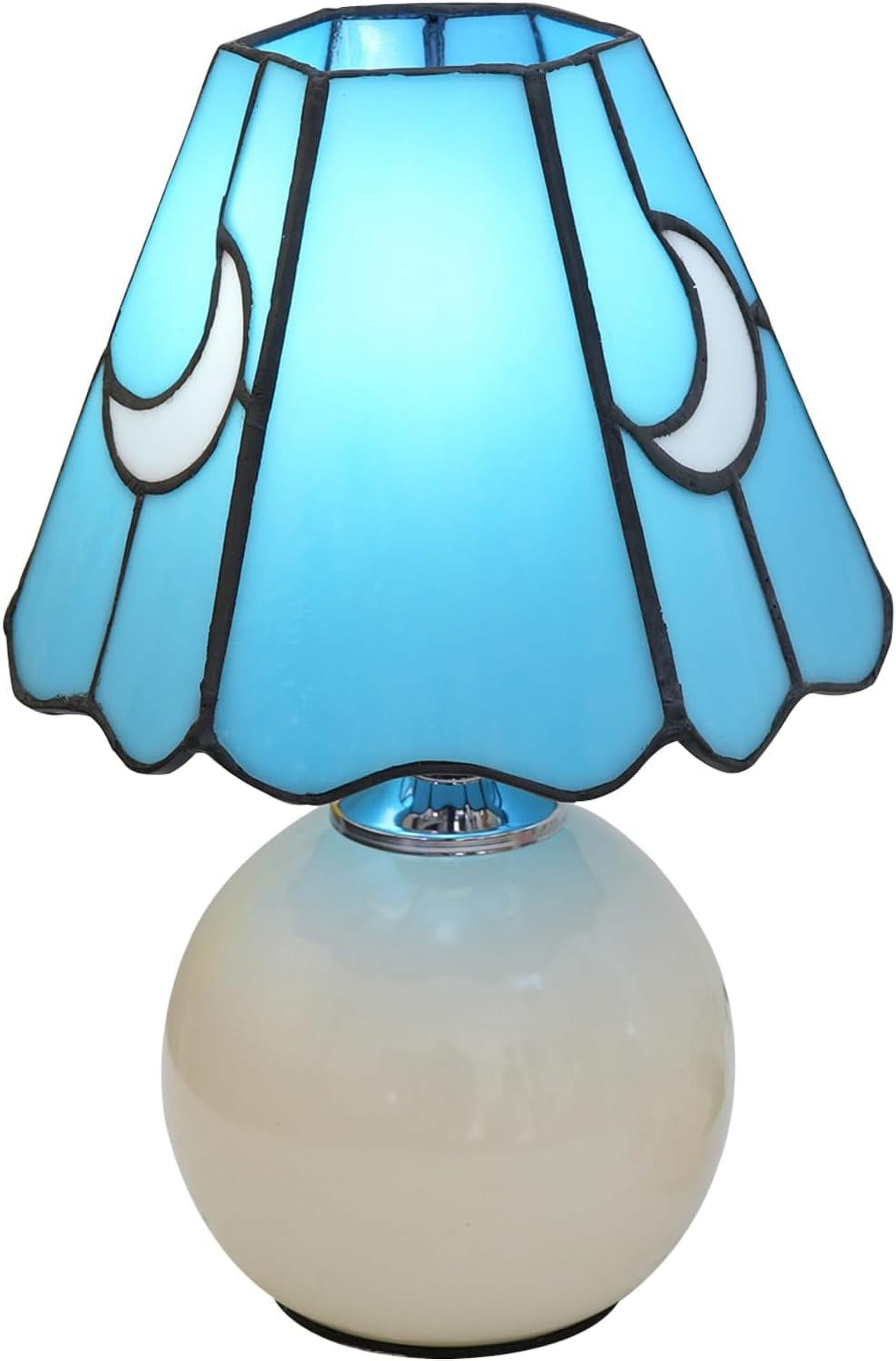 JIKUETWGTG Mushroom Lamp Bedside Table Lamp-Nightstand Stained Glass ...