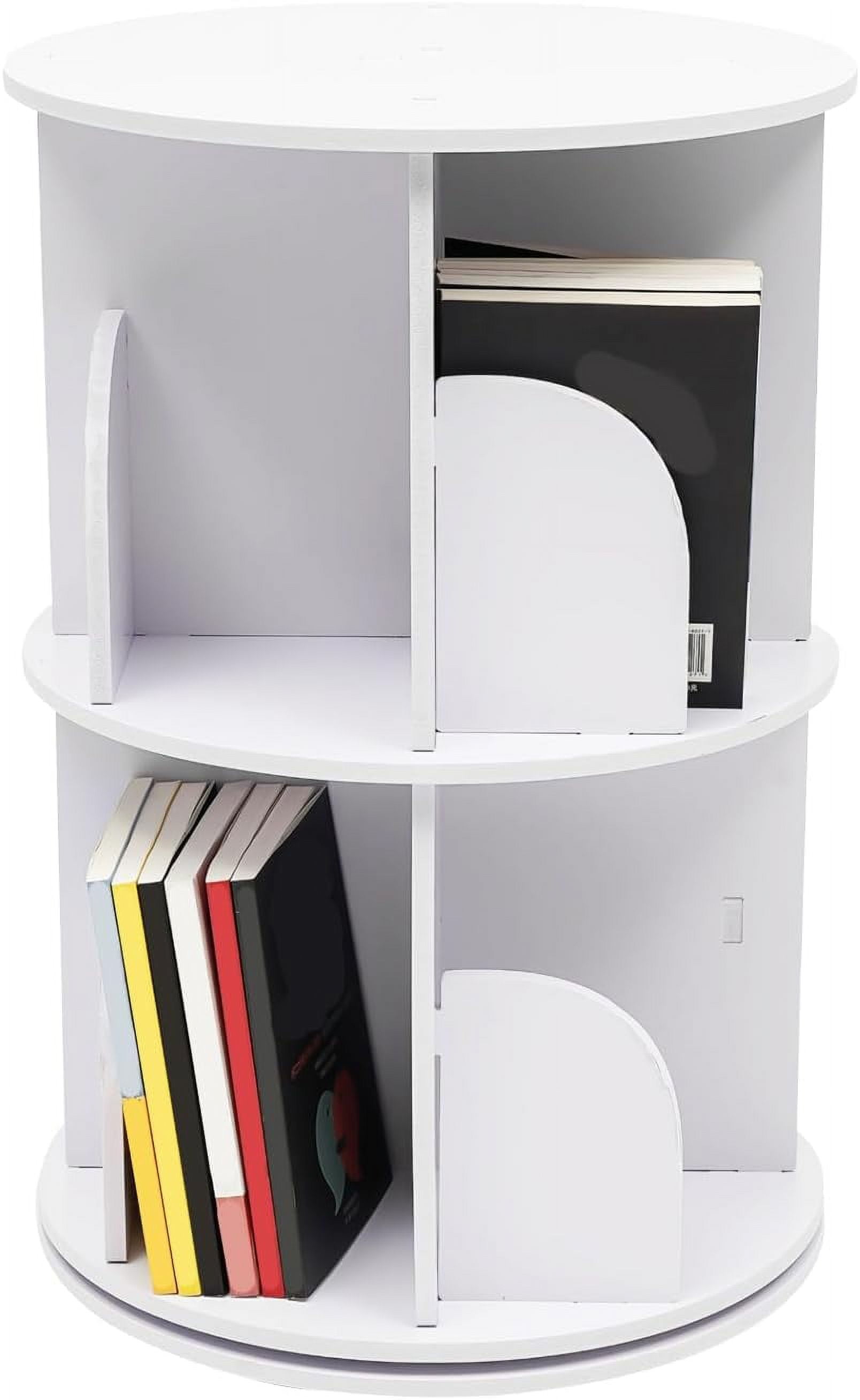 JIKUETWGTG Rotating Bookshelf Revolving Bookcase Stackable Bookshelf ...