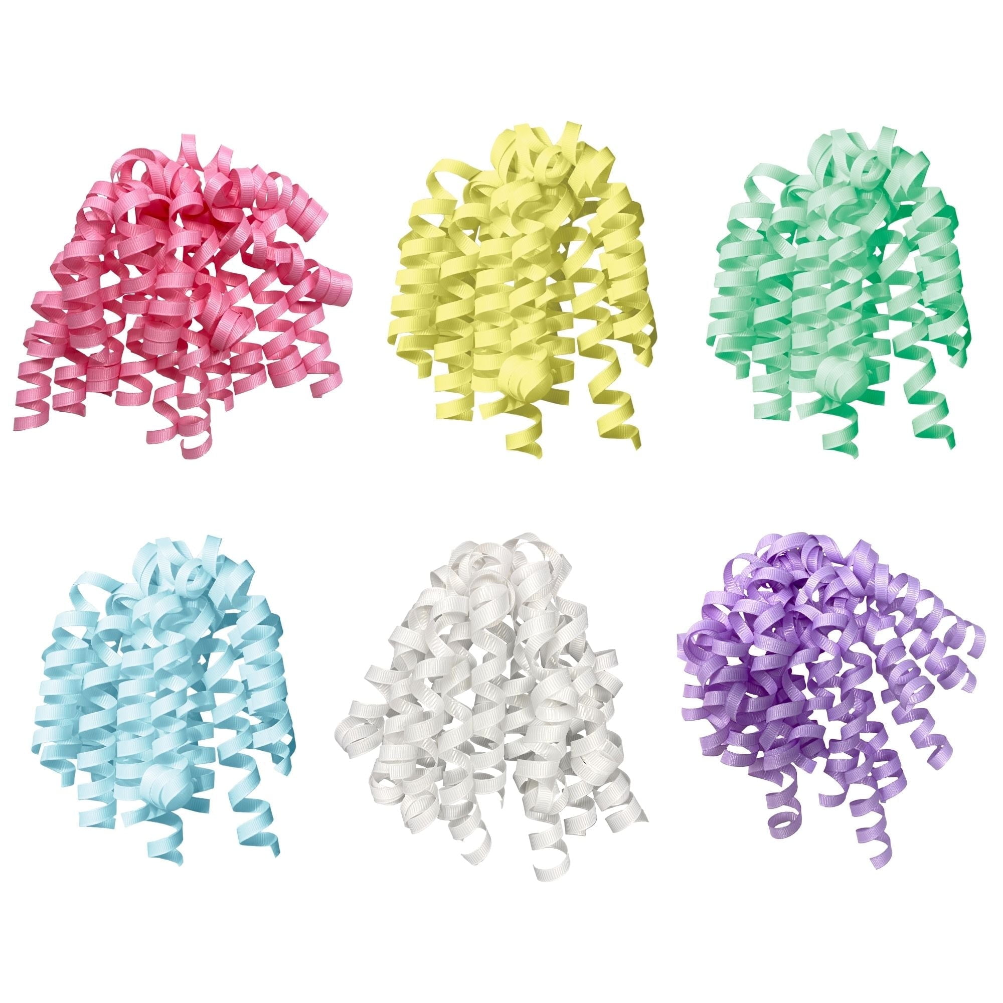 JILLSON & ROBERTS Self-Adhesive Curly Bows Gift Wrap Accessory, Pastel ...