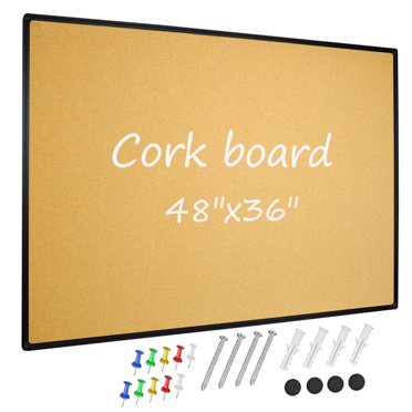 "SWANCROWN Large Enclosed Cork Bulletin Board with Lock, Office Hanging ...