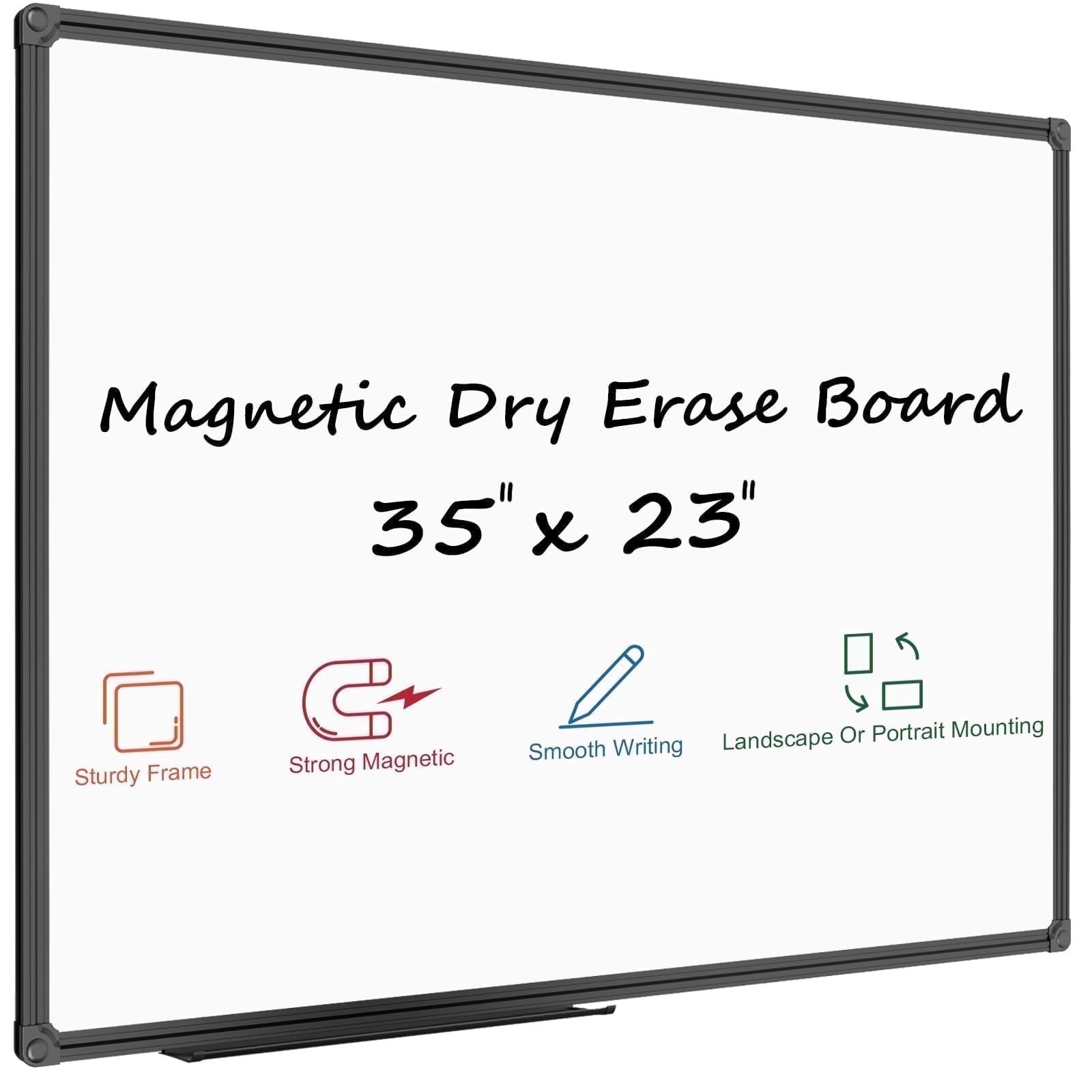 JILoffice Magnetic Dry Erase Board 35" x 23" Kids Erasable Marker Board ...