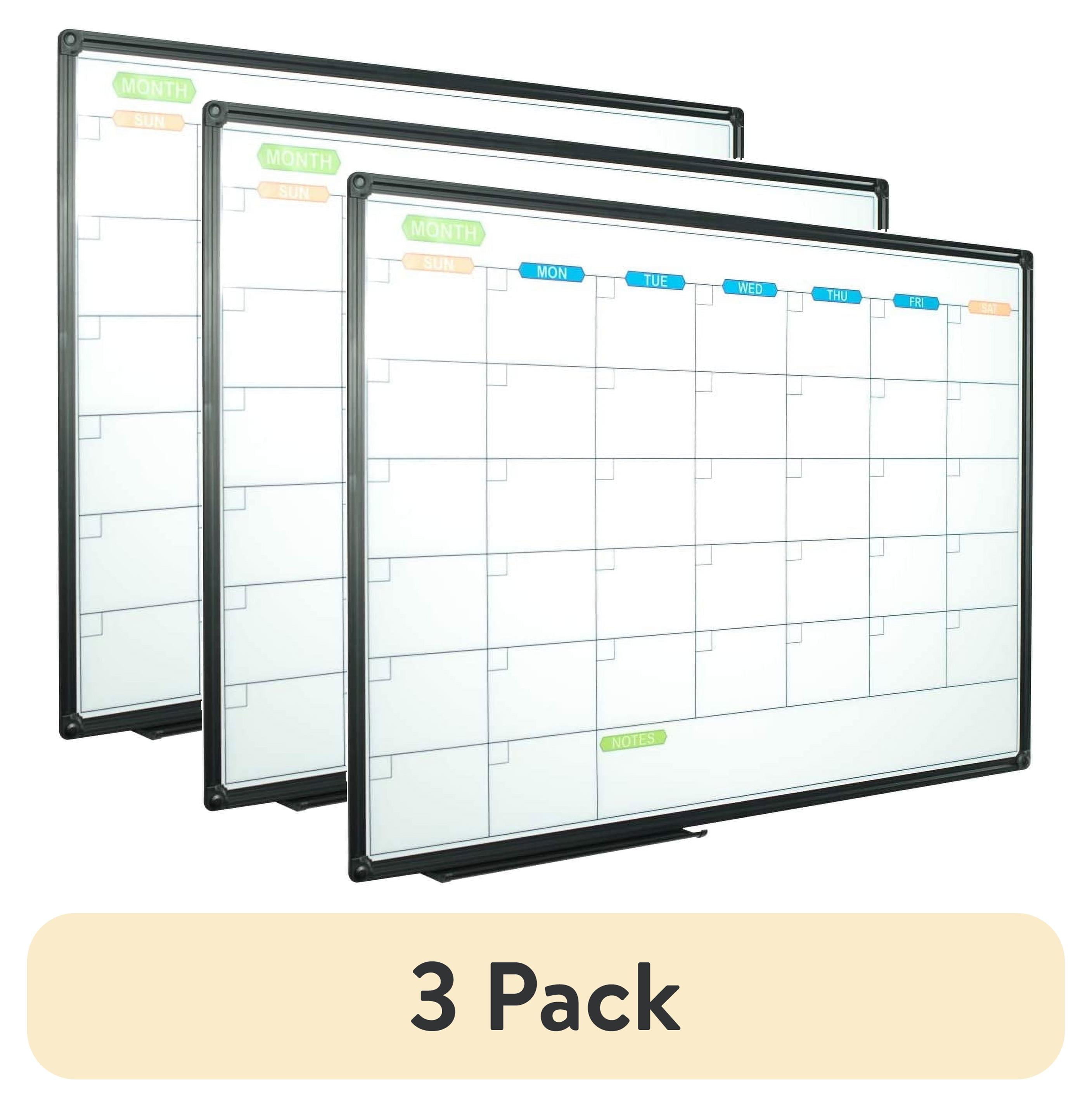 (3 pack) JILoffice Dry Erase Calendar Whiteboard - Magnetic White Board ...