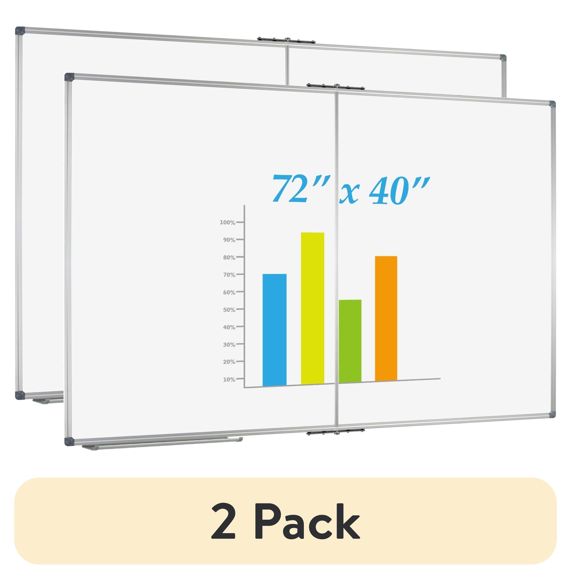 (2 pack) JILoffice Foldable Dry Erase Board, 72" x 40" White Board ...