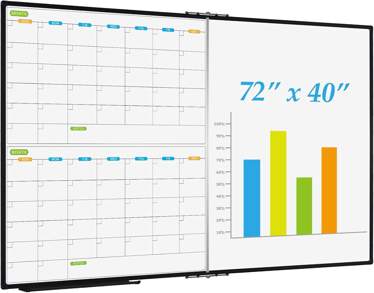 JILoffice Magnetic Dry Erase Planning Board, Grid Pattern White Board ...