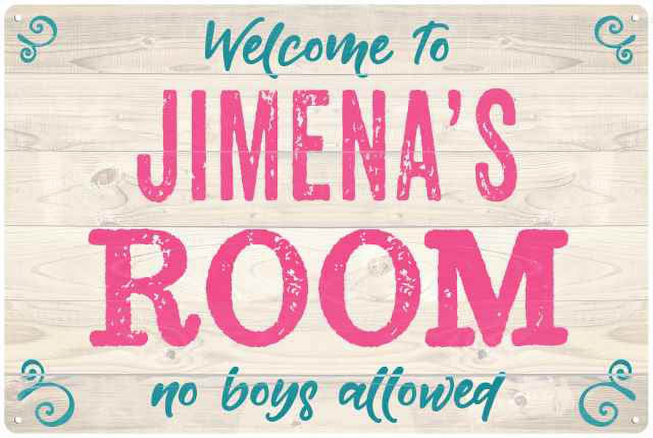 JIMENA'S Room Kids Bedroom Sign Gift 8x12 Metal Sign 108120089406 ...