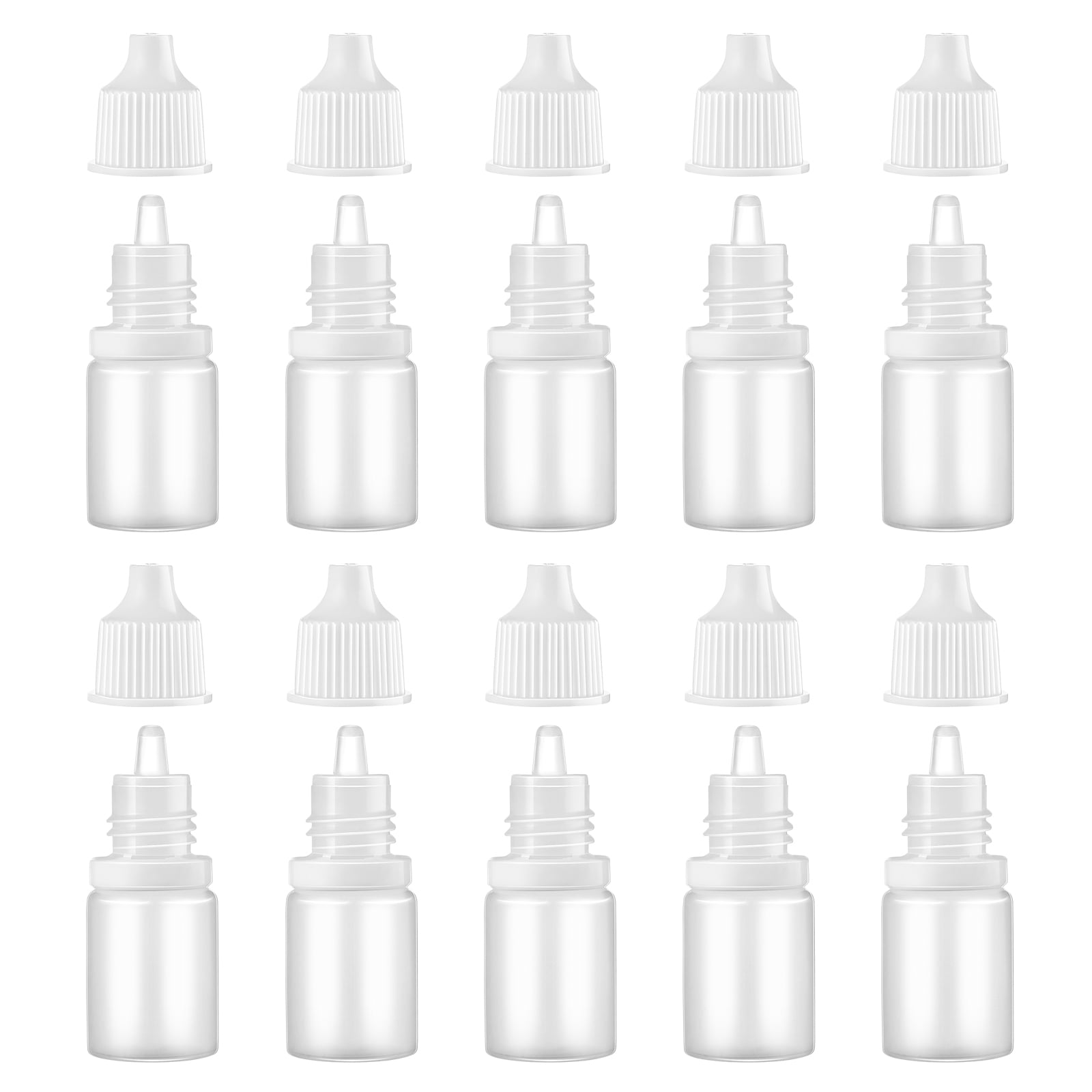 Jiming 10pcs Squeeze Bottles Plastic Eye Dropper Bottles Portable Small