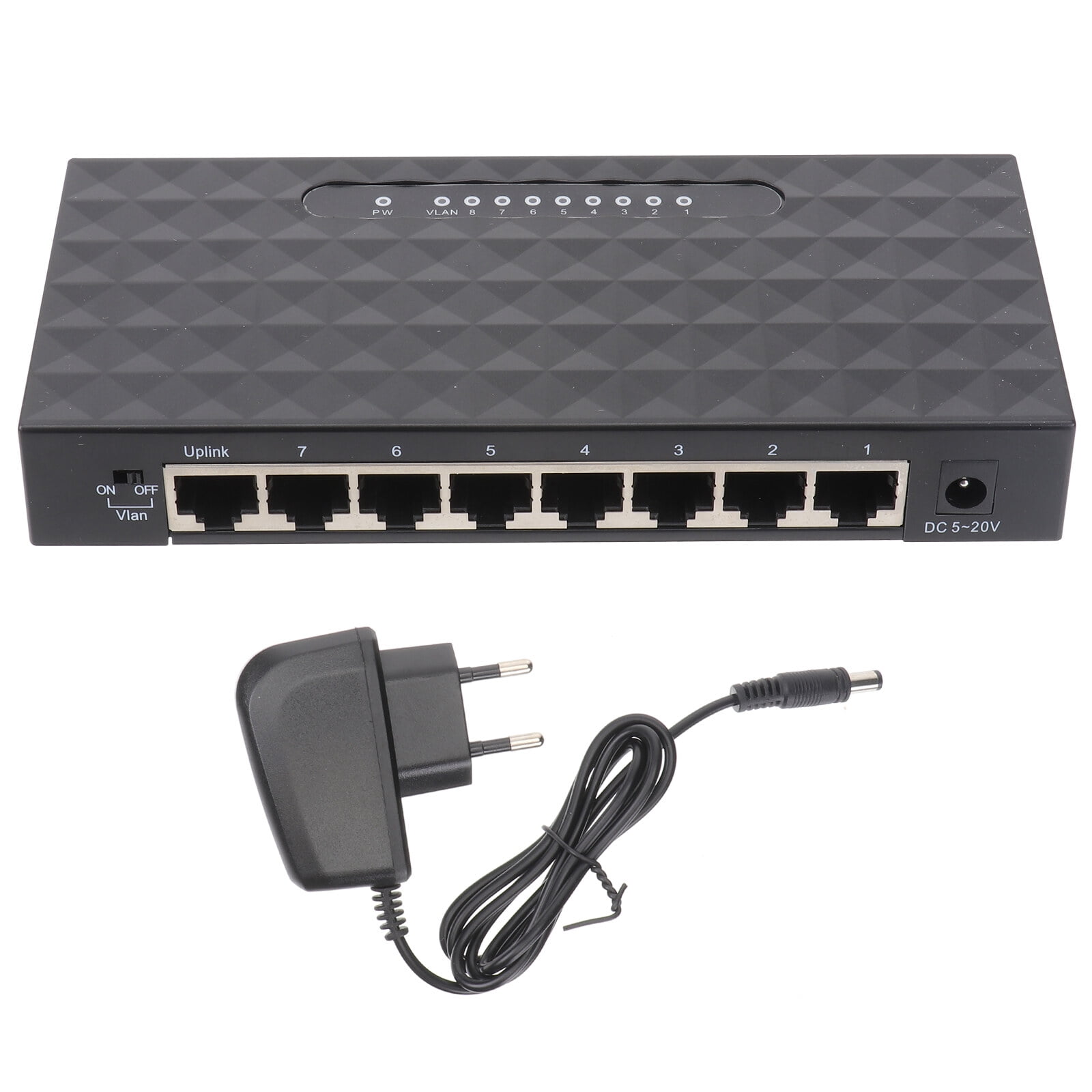 Jiming 1pc 8 Ports Ethernet Switch Desktop 100mpbs Rj45 Network