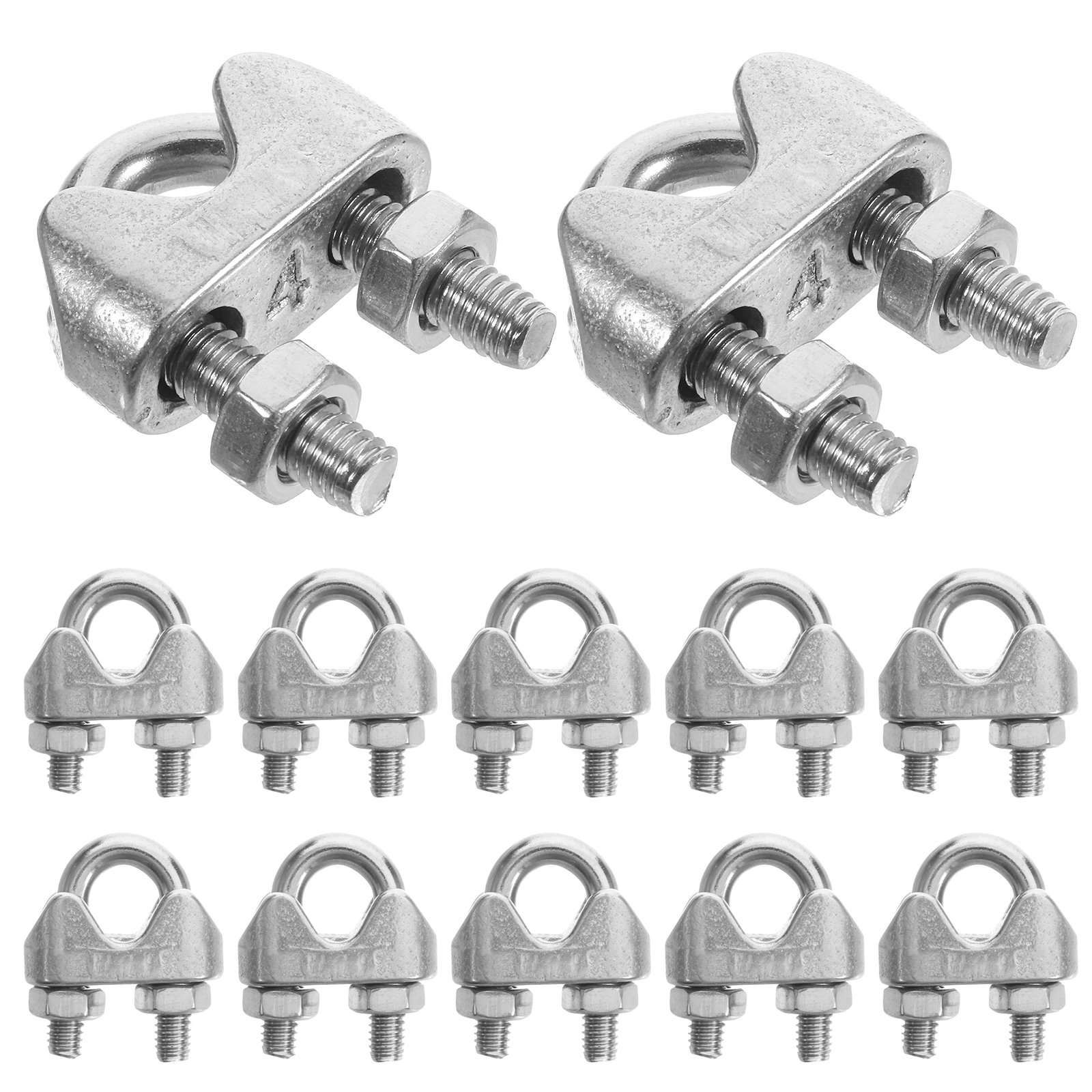 JIMING 20pcs Wire Rope Cable Clips Cable Clamps Stainless Wire Rope ...
