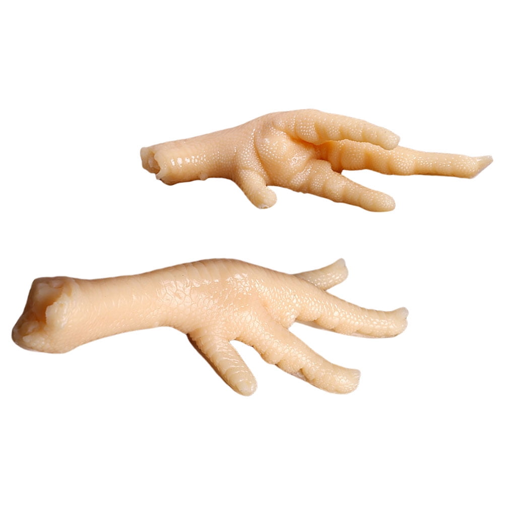 NICERIO PVC Simulated Chicken Toe Model Beige 2Pcs Realistic Appearance ...
