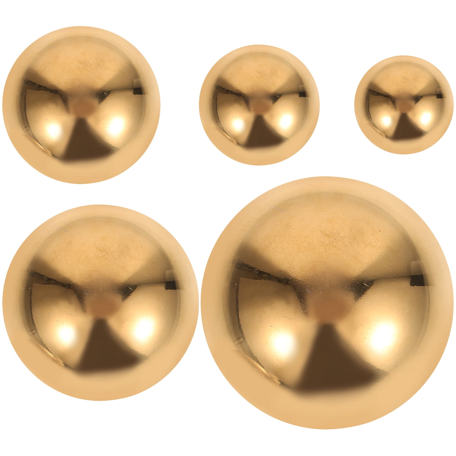 JIMING 5 Pcs Stainless Steel Semi-circle Ball Gazing Ball Golden Balls ...