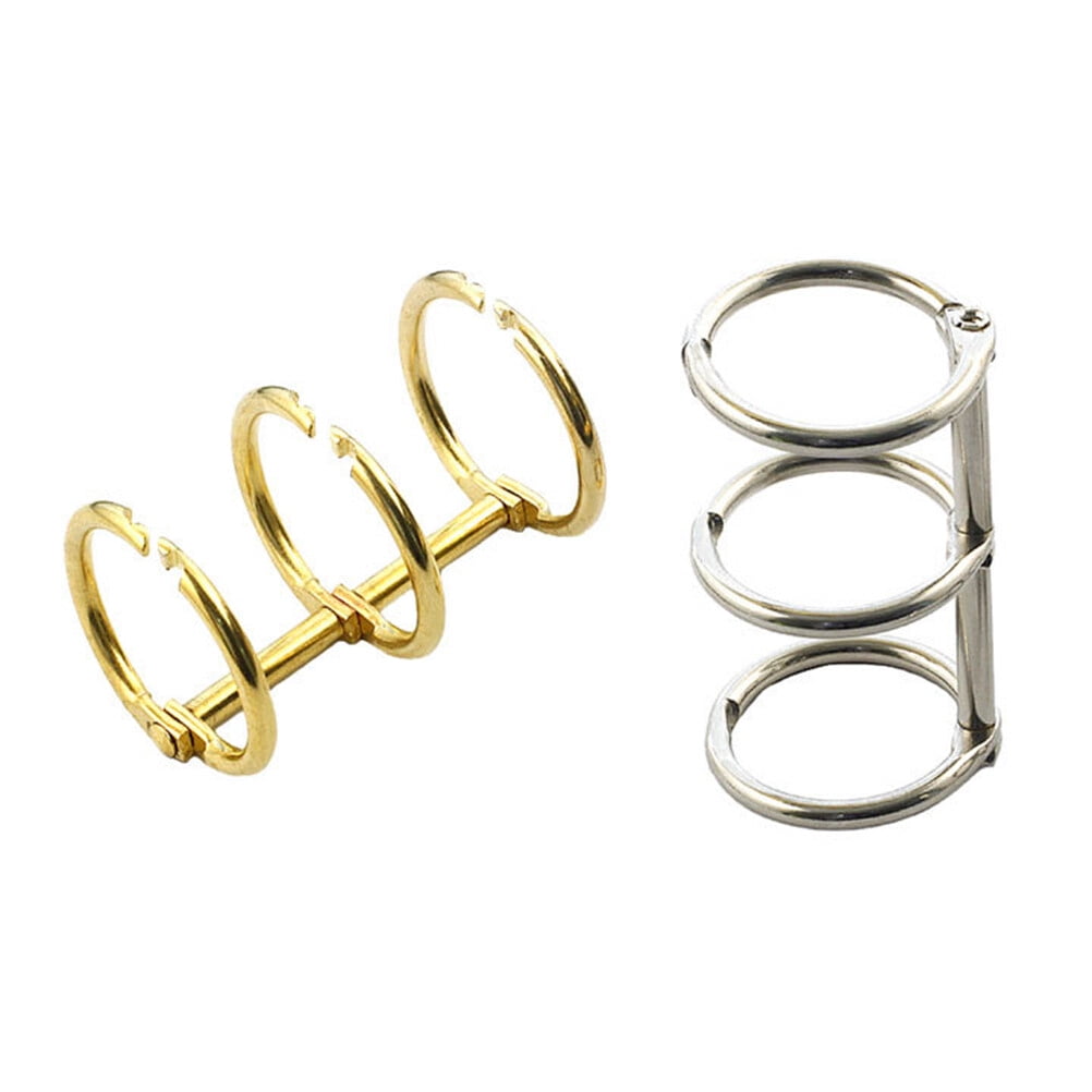 JIMING 6 Pcs 20mm 3-Ring Metal Silver Loose-Leaf Split Hinged Rings ...