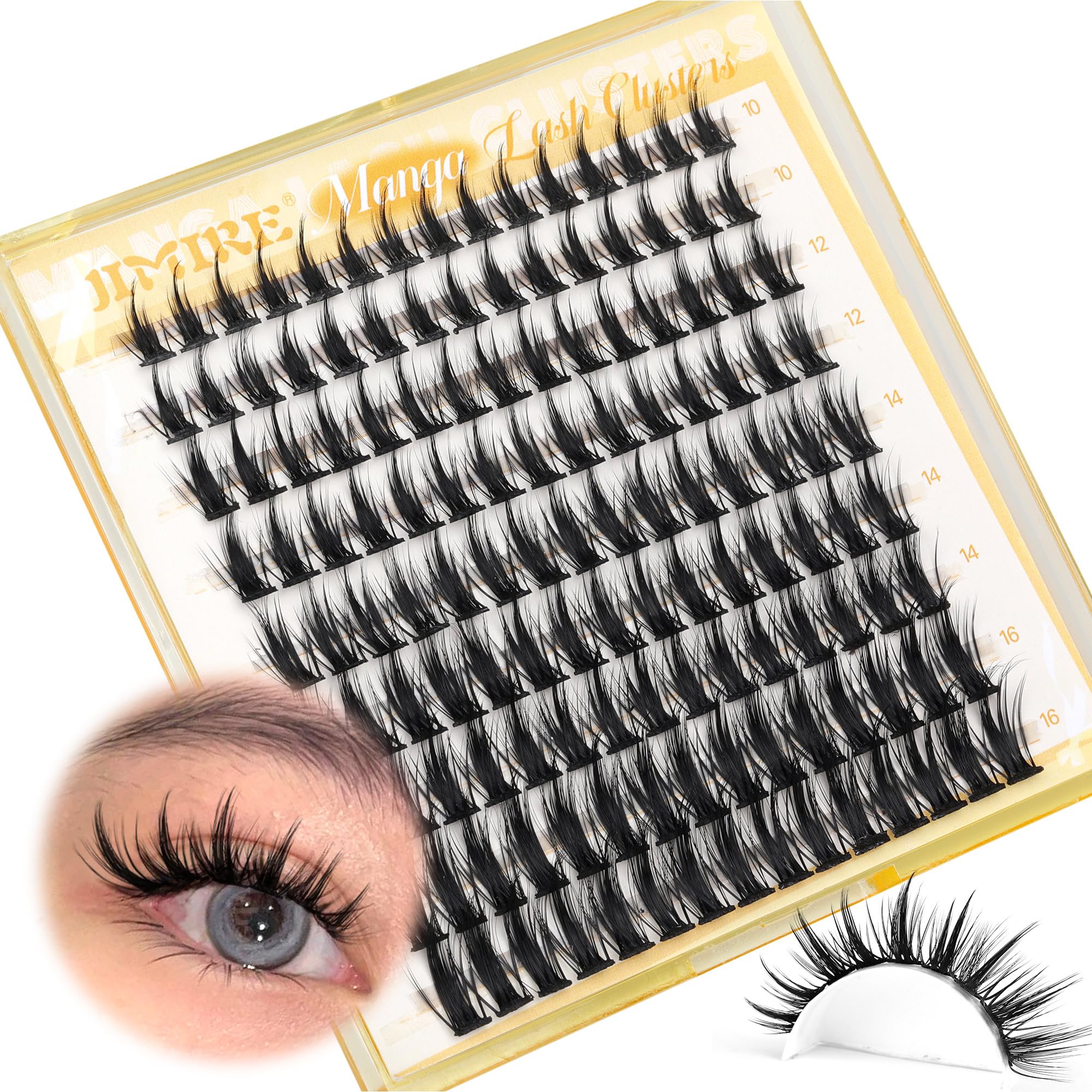 JIMIRE Manga Lash Clusters SSF20 Natural Look Anime Japanese Eyelash ...