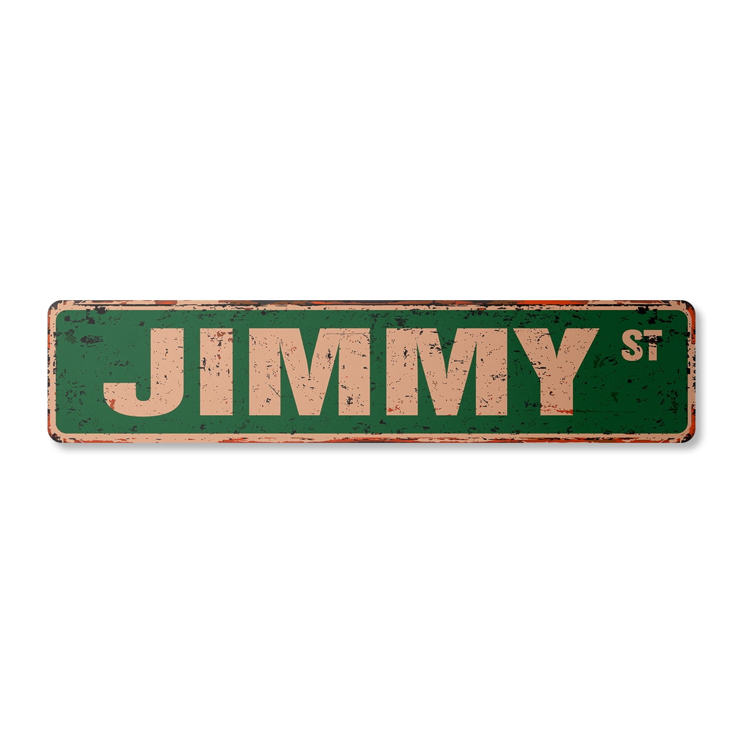JIMMY Vintage Plastic Street Sign Childrens Name Room Sign | Indoor ...