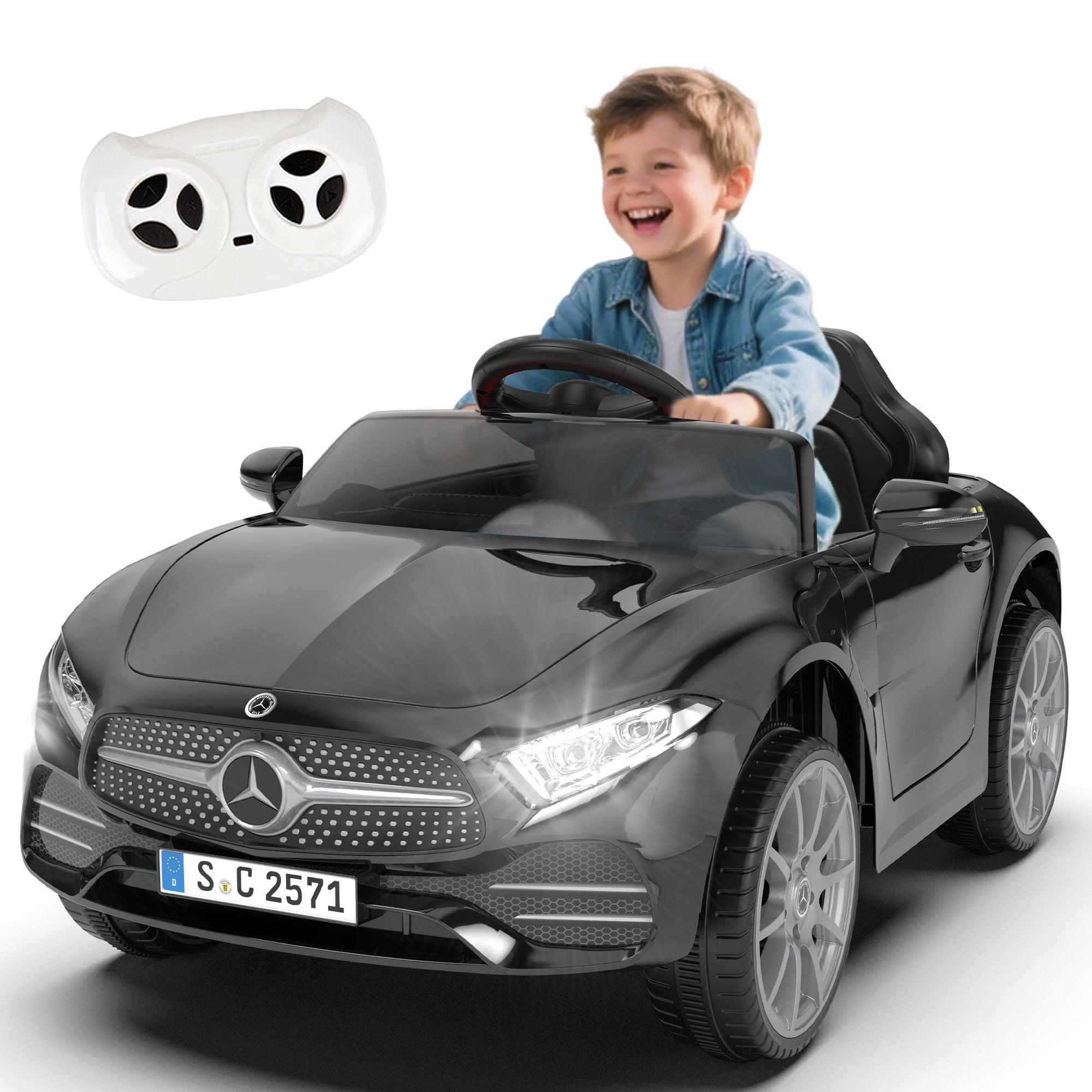 JIMUPARK 12V Electric Ride On Cars, Licensed Mercedes-Benz CLS 350 with ...