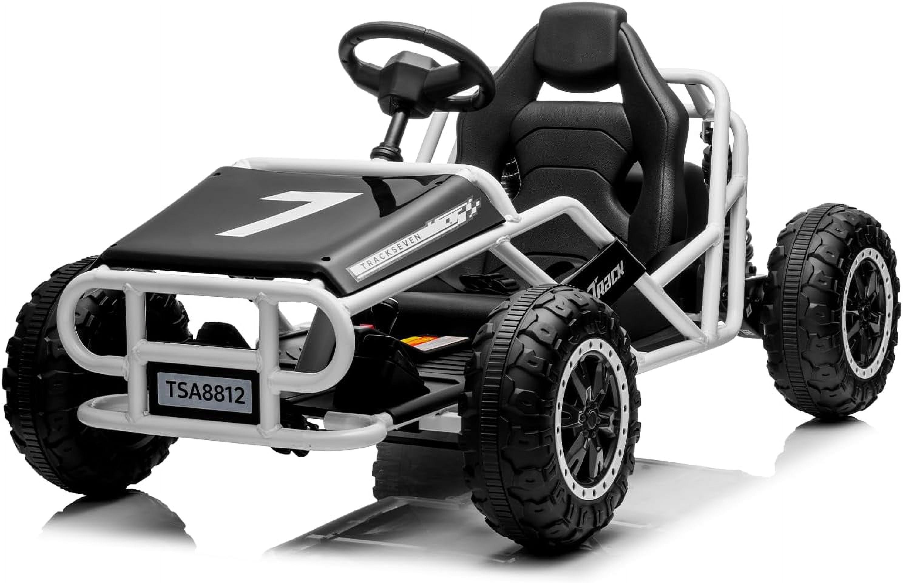 JIMUPARK 24V Electric Drifting Go Kart for Kids 6+, Electric Car Ride ...