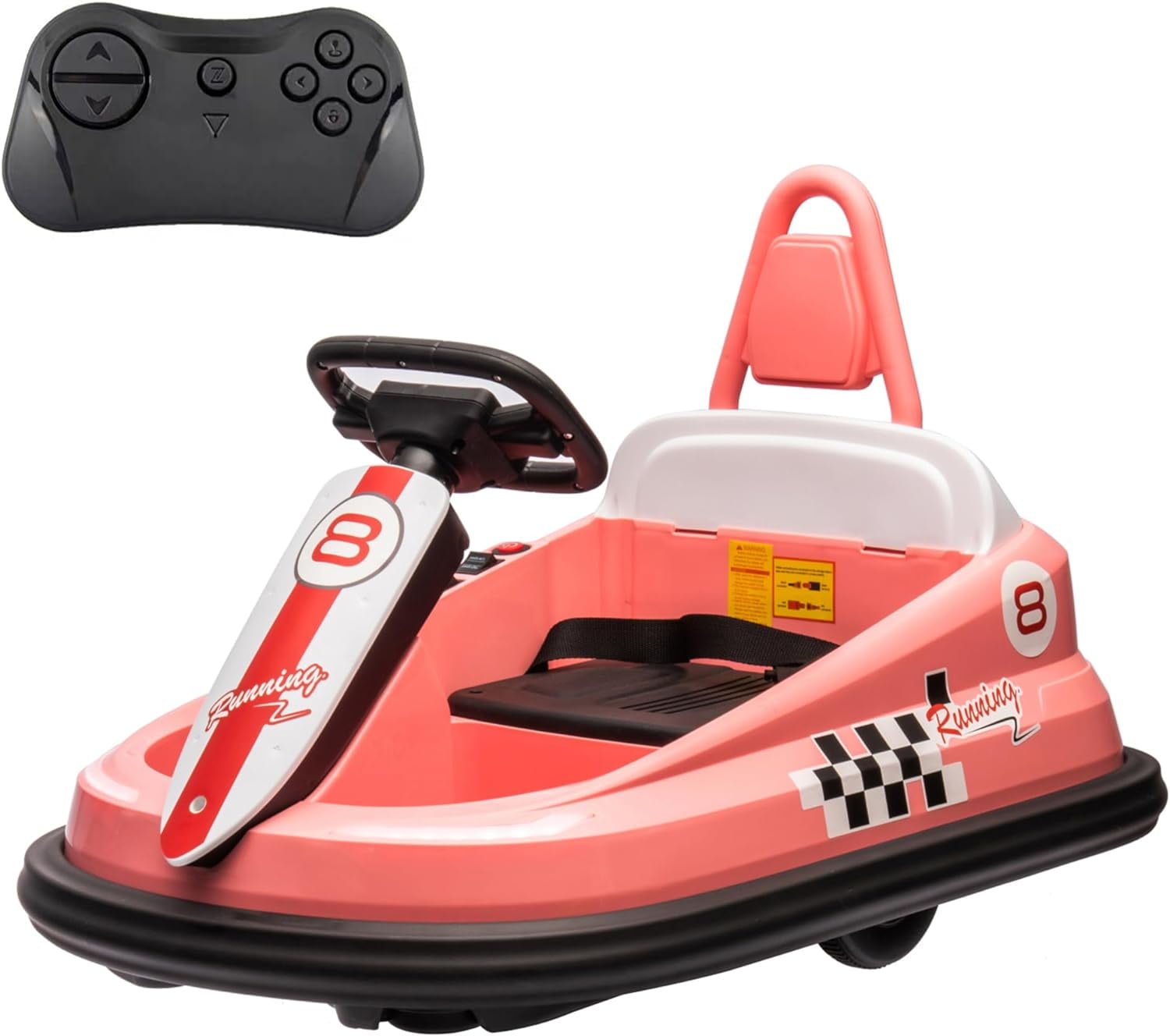 JIMUPARK 6V Kids Ride on Electric Go Kart, Toddler Bumper Cars w/Remote ...
