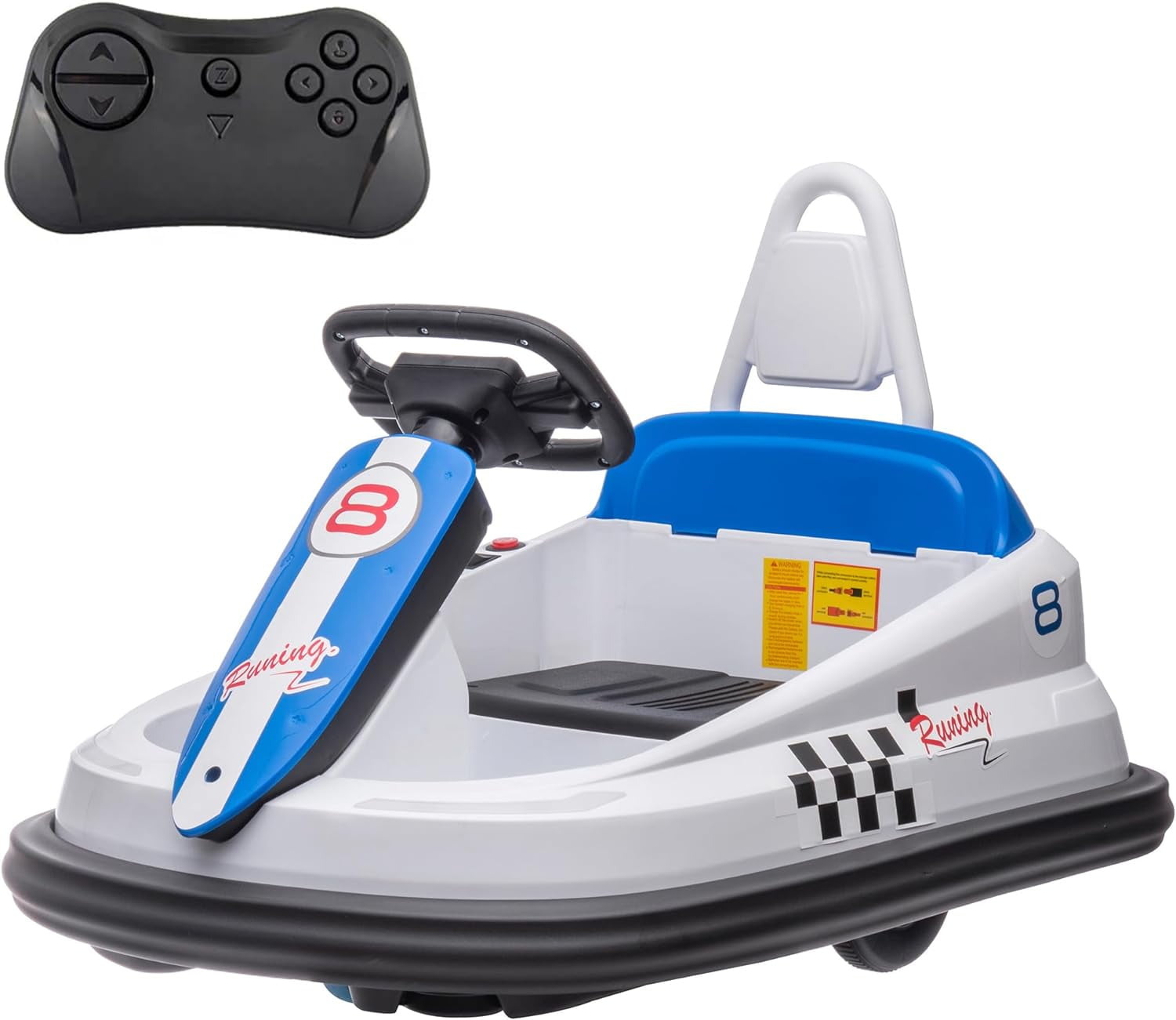 JIMUPARK 6V Kids Ride on Electric Go Kart, Toddler Bumper Cars w/Remote ...