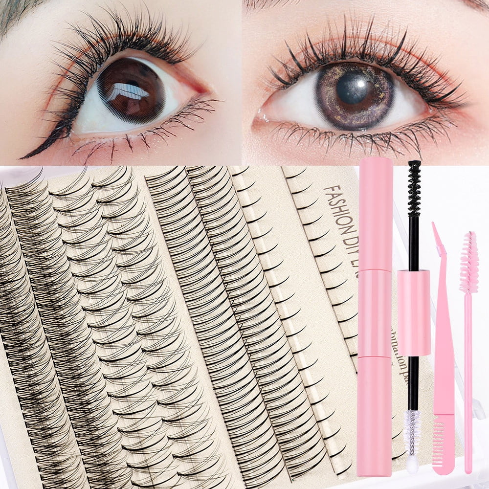 JINCBY Clearance,8 Rows Mixed False Eyelash Hair Fish Tail Hair Natural ...