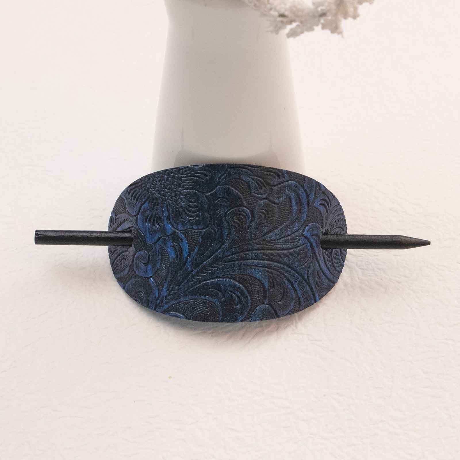 JINCBY Clearance,Leather Hair Pin With Stick - Oval Faux Leather Hair ...